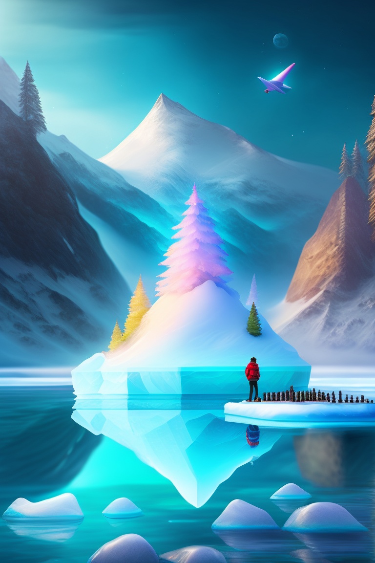 Lexica - A man playing chess on a iceberg against posseidon, realistic ...