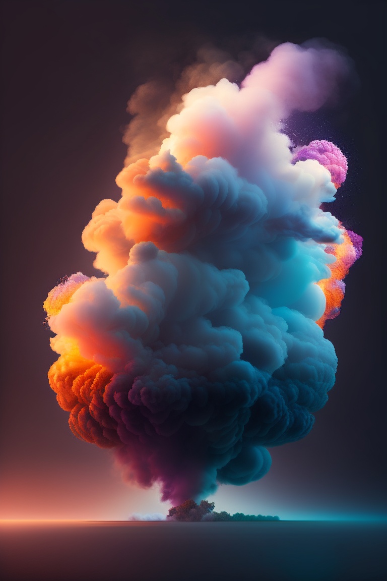 Lexica - Hyper realistic explosion with huge smoke , ultra wide view ...