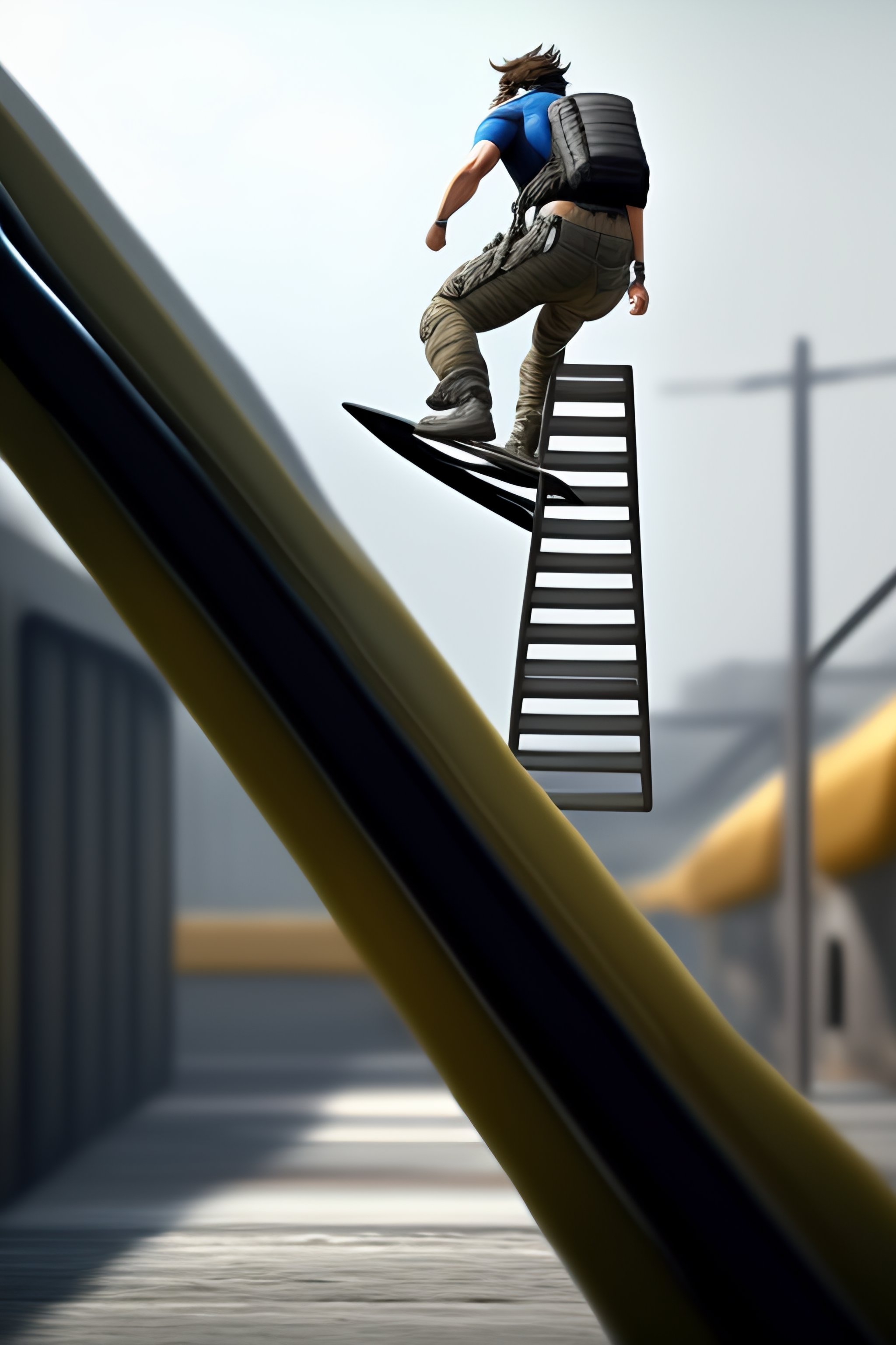 Lexica - Photorealistic action shot of Solid Snake riding a metal ...