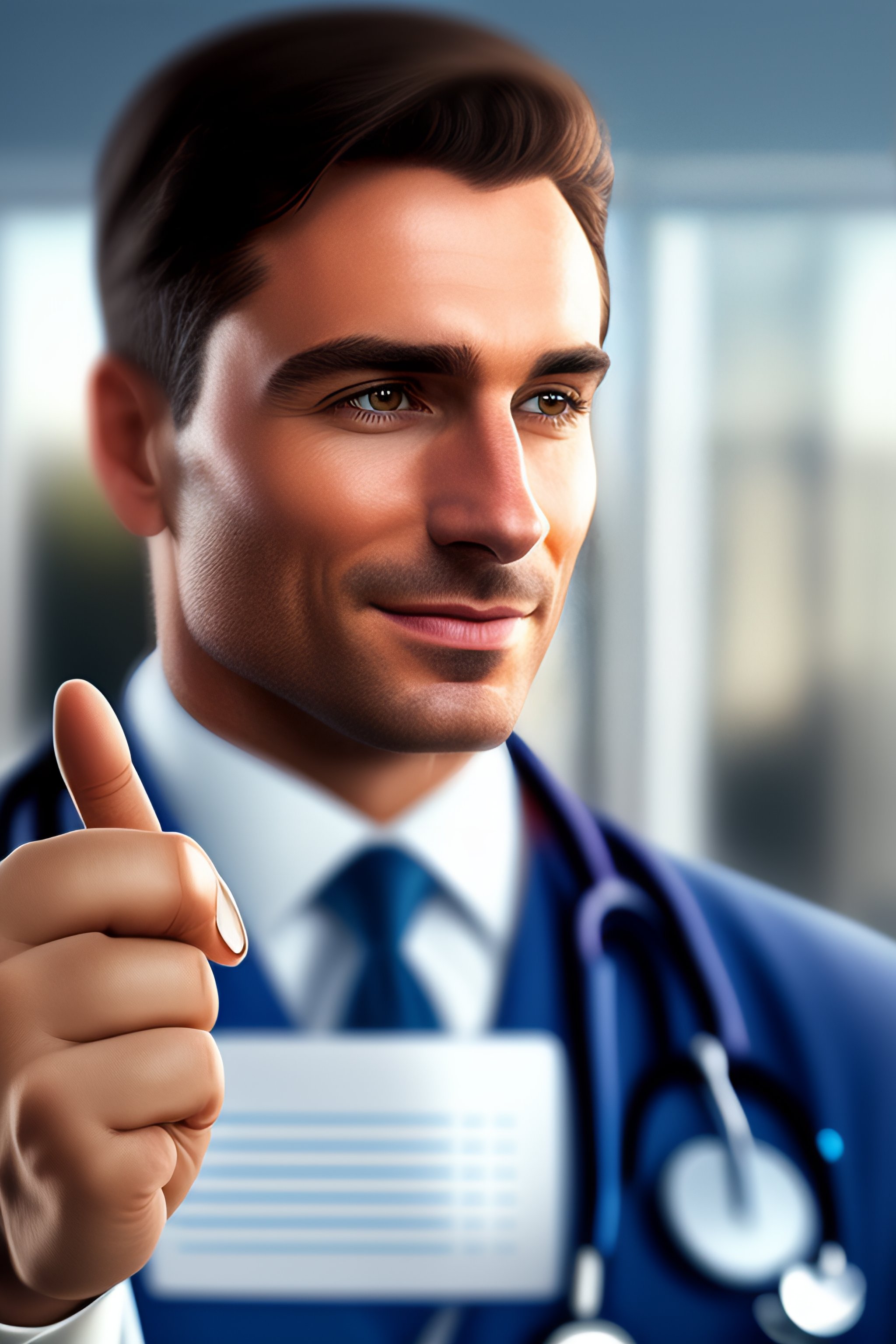 Lexica - Photorealistic doctor pointing at Wristwatch with a checklist ...