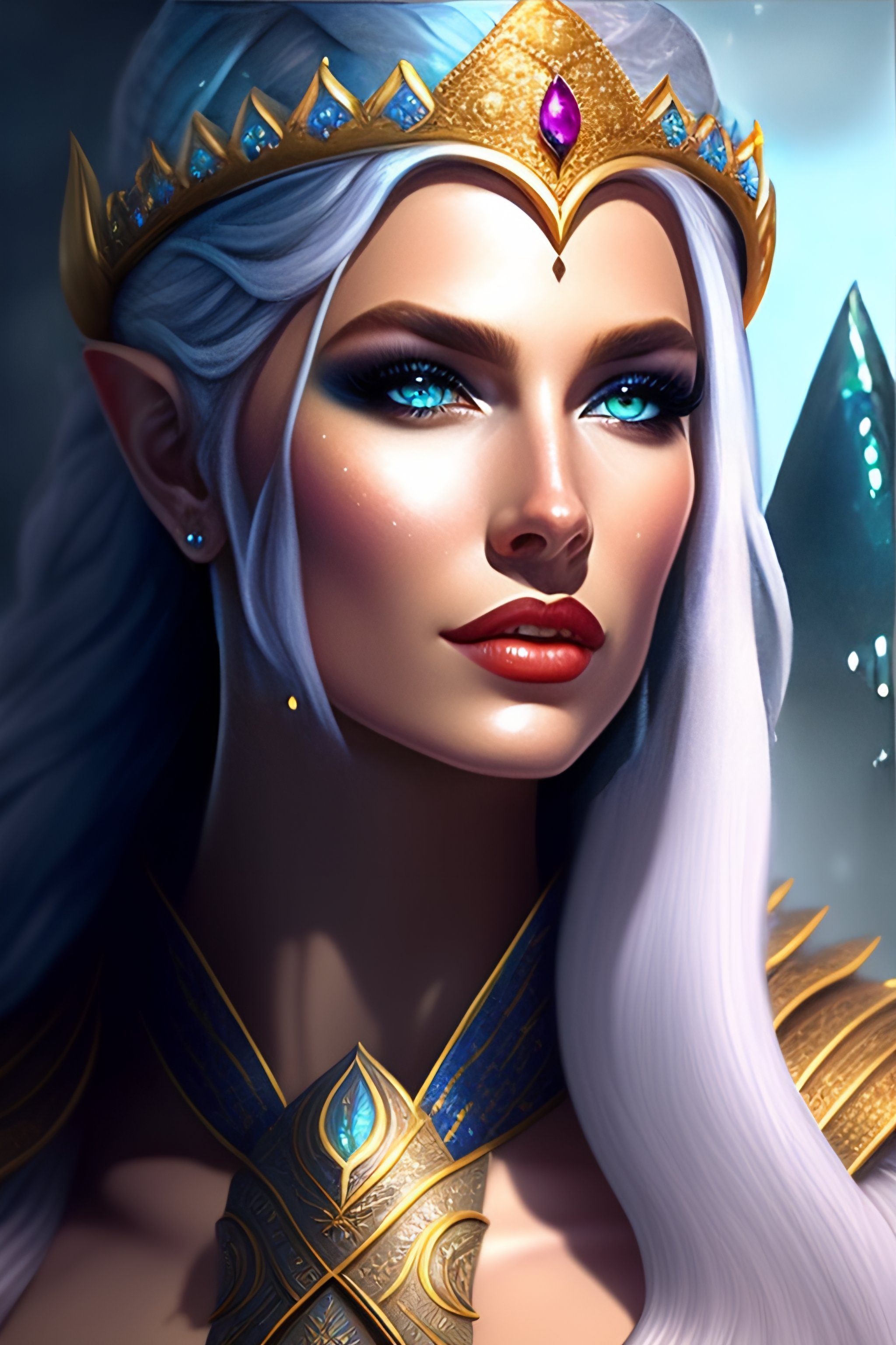 Lexica - Queen of elves in icy setting