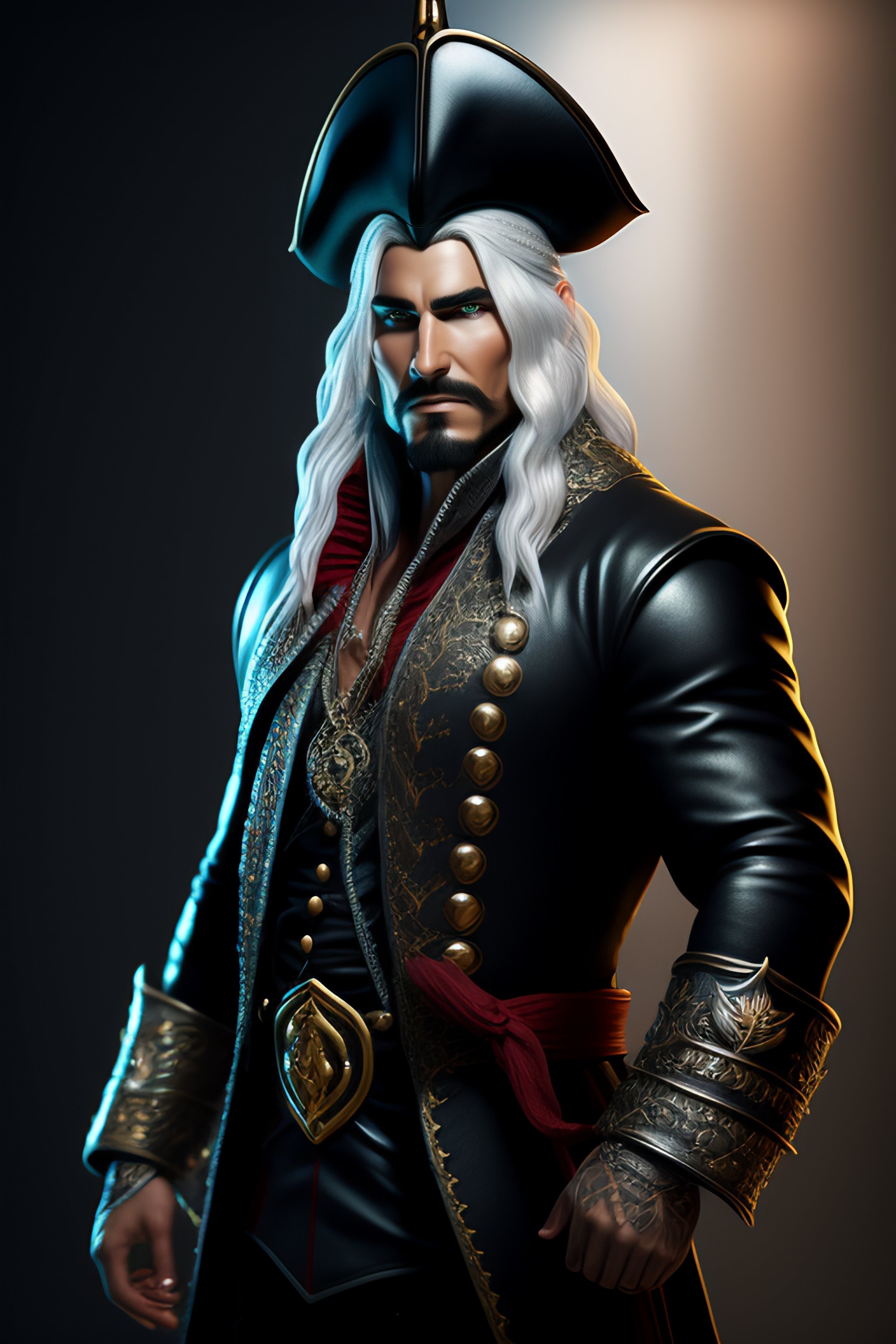 Lexica - A silver sharp hook, octane rendering, black background ...