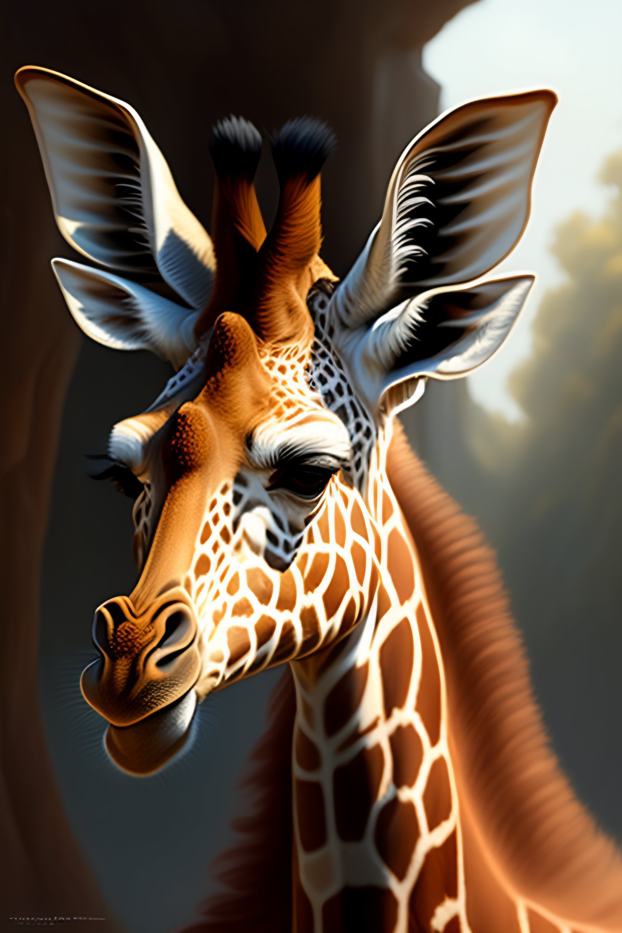 Lexica - A detailed portrait of giraffe architect illustrator, by ...