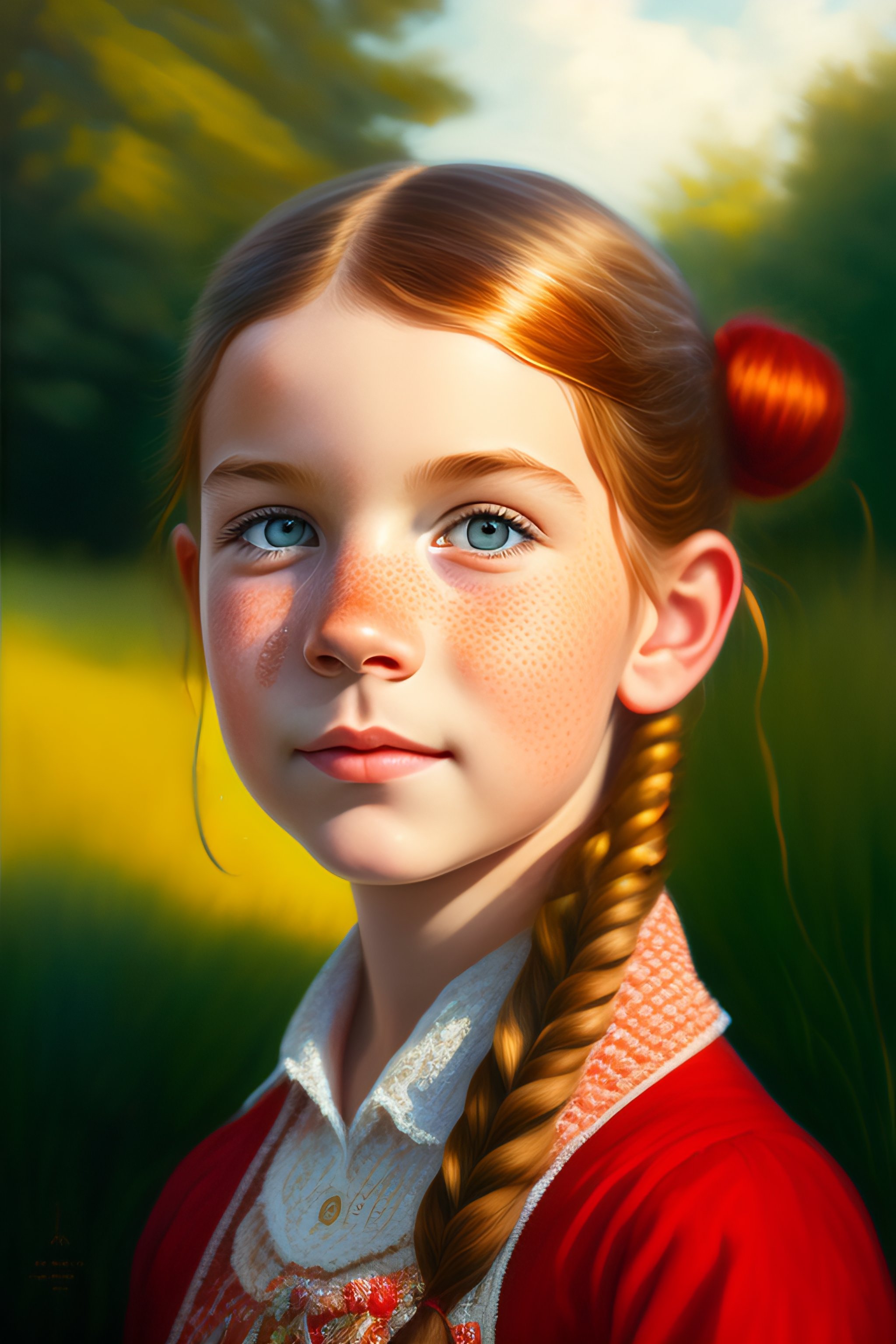 Lexica - Portrait Pippi Longstocking at Villa Villekula. Detailed face ...