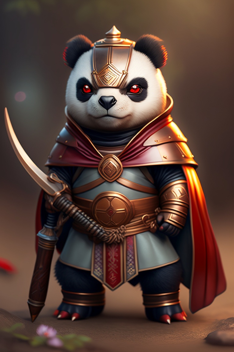 Lexica - Award-winning photo of a turtle samurai, red eyes, holding two ...