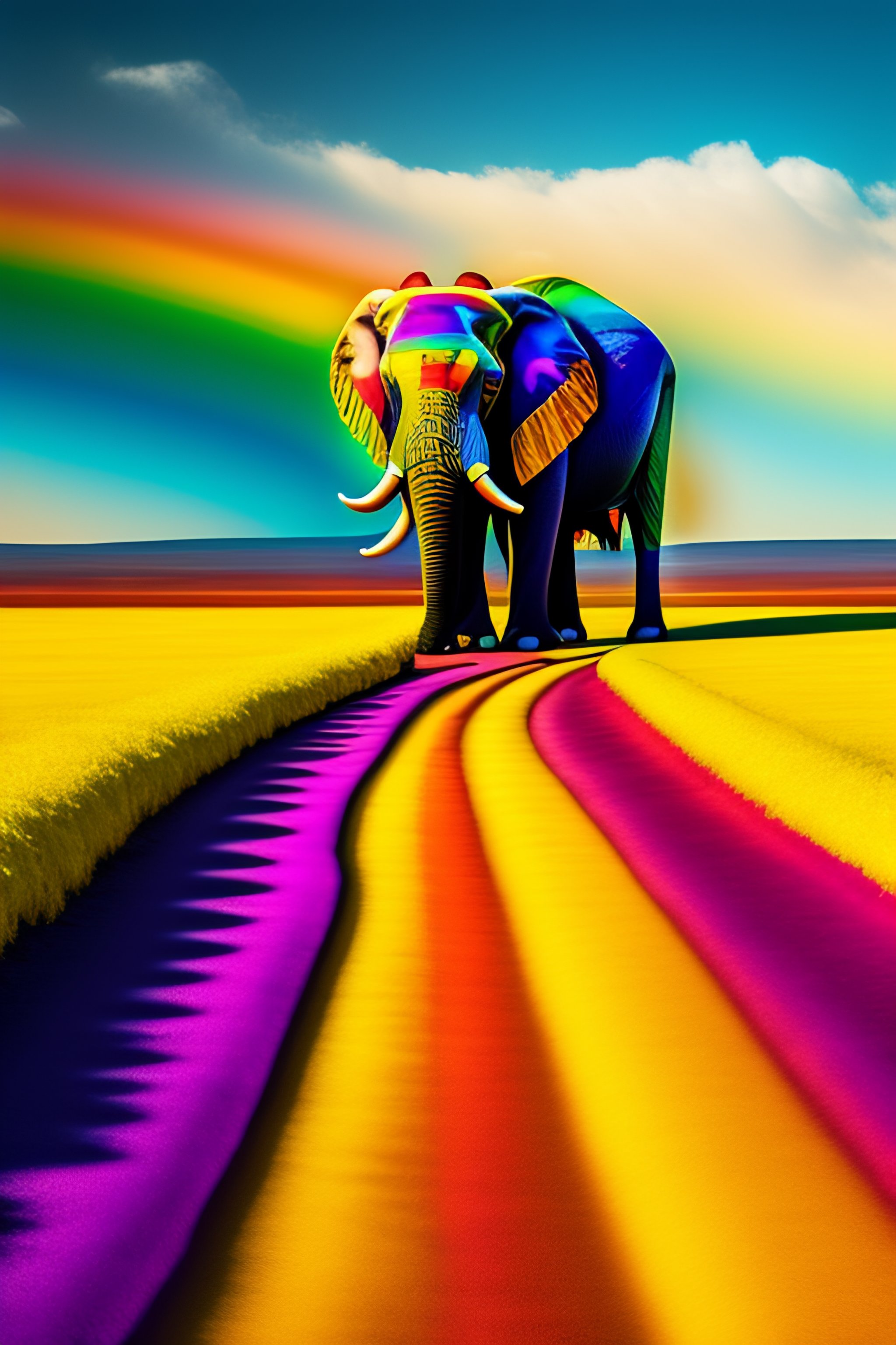 Lexica - The colorful image is a riot of color, with every shade of the ...