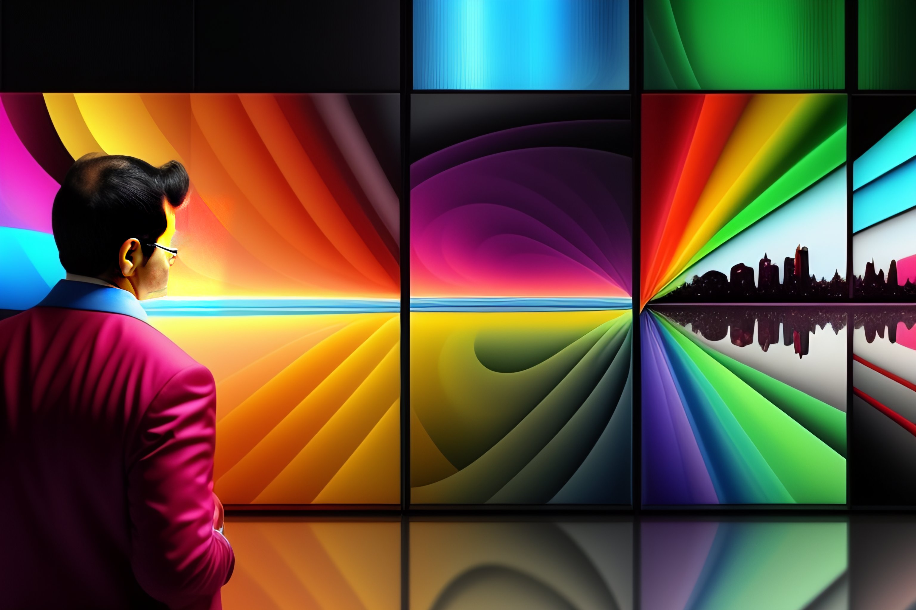 Lexica - Le visuel est constitué de formes géométriques ou organiques ...