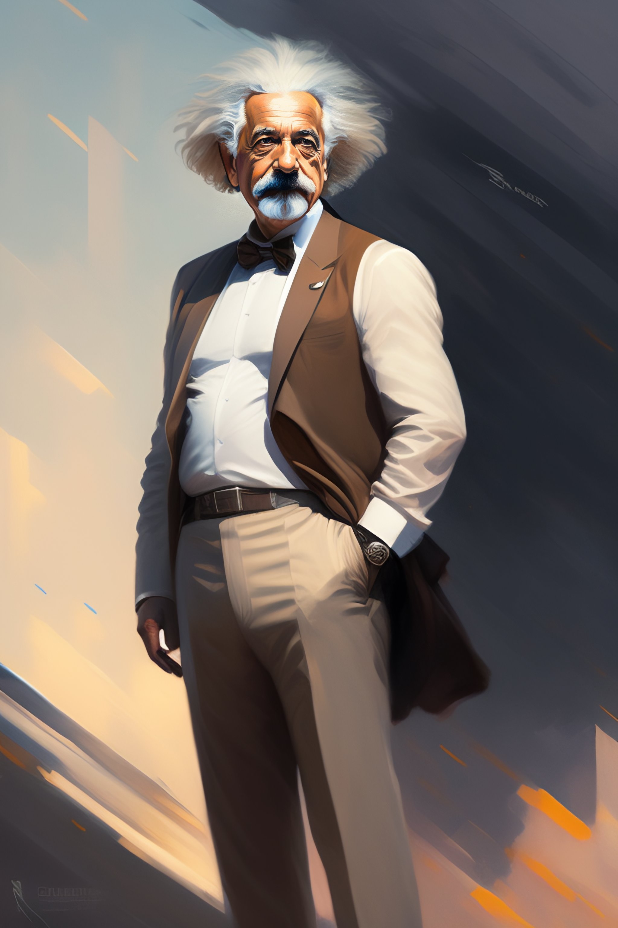Lexica - Full body highly detailed portrait of Albert Einstein , by ...