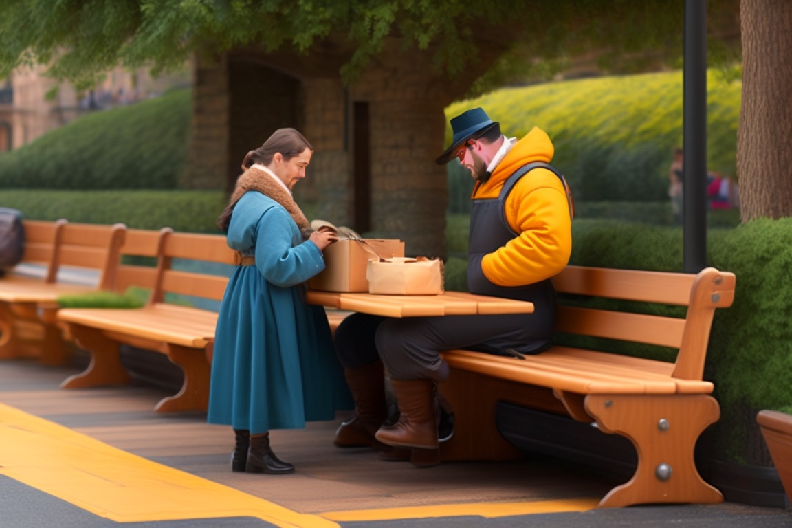 Lexica - People helping strangers carry heavy bags, leaving positive ...