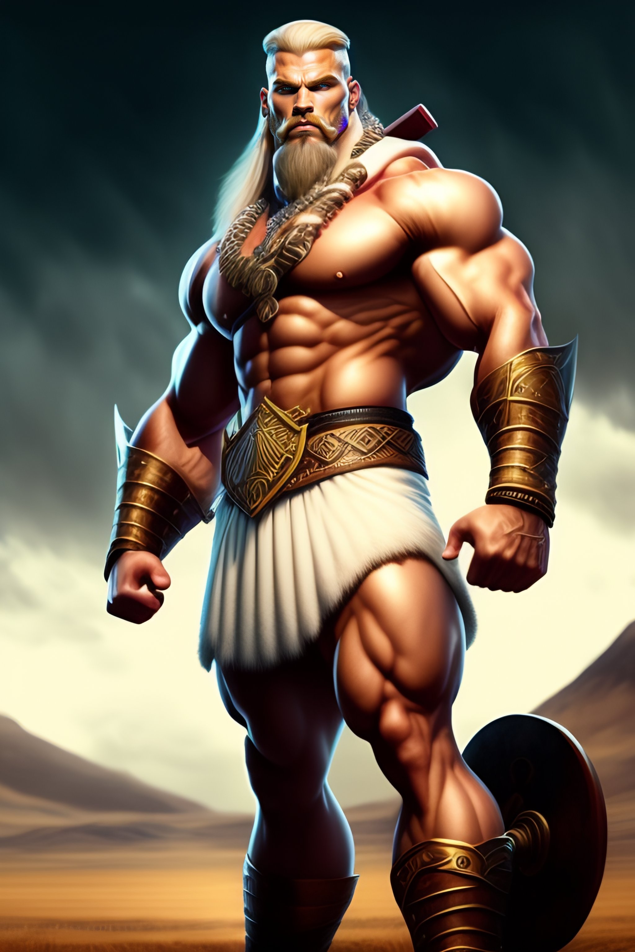 Lexica - White aryan warrior, muscles, lean, celtic, professional design