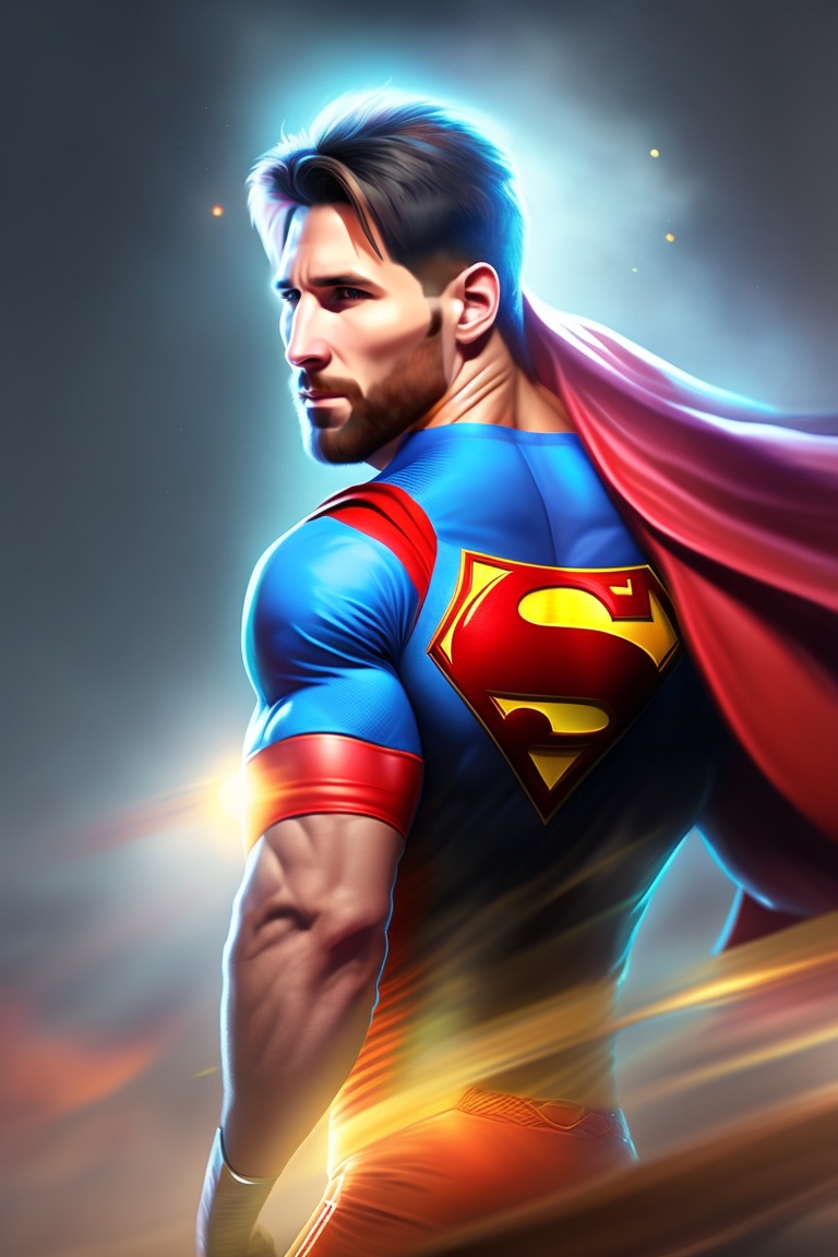 Lexica - Football player Lionel Messi as super man, Messi must be ...