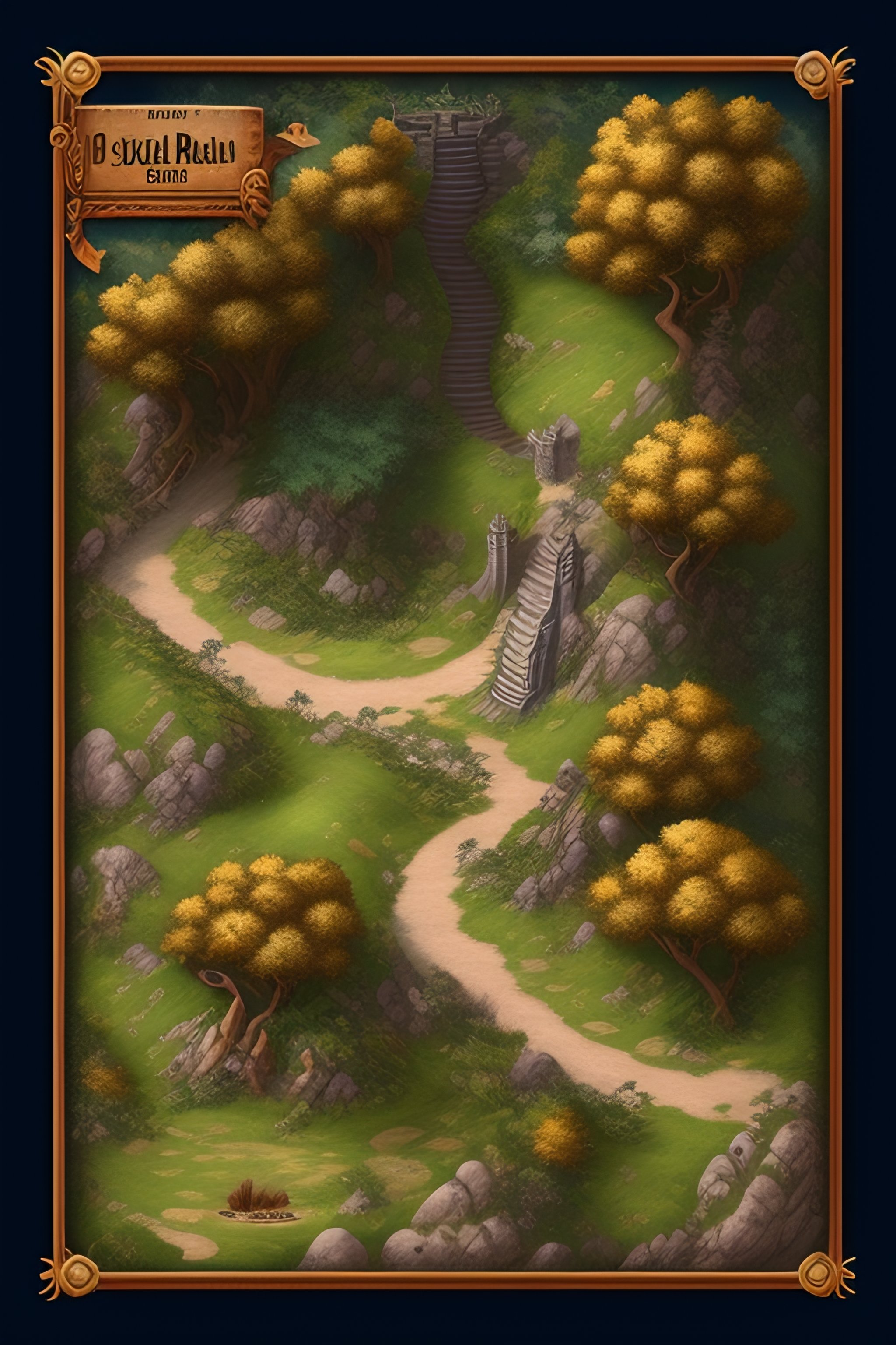 Lexica - D&d battle map featuring a desiccated vineyard