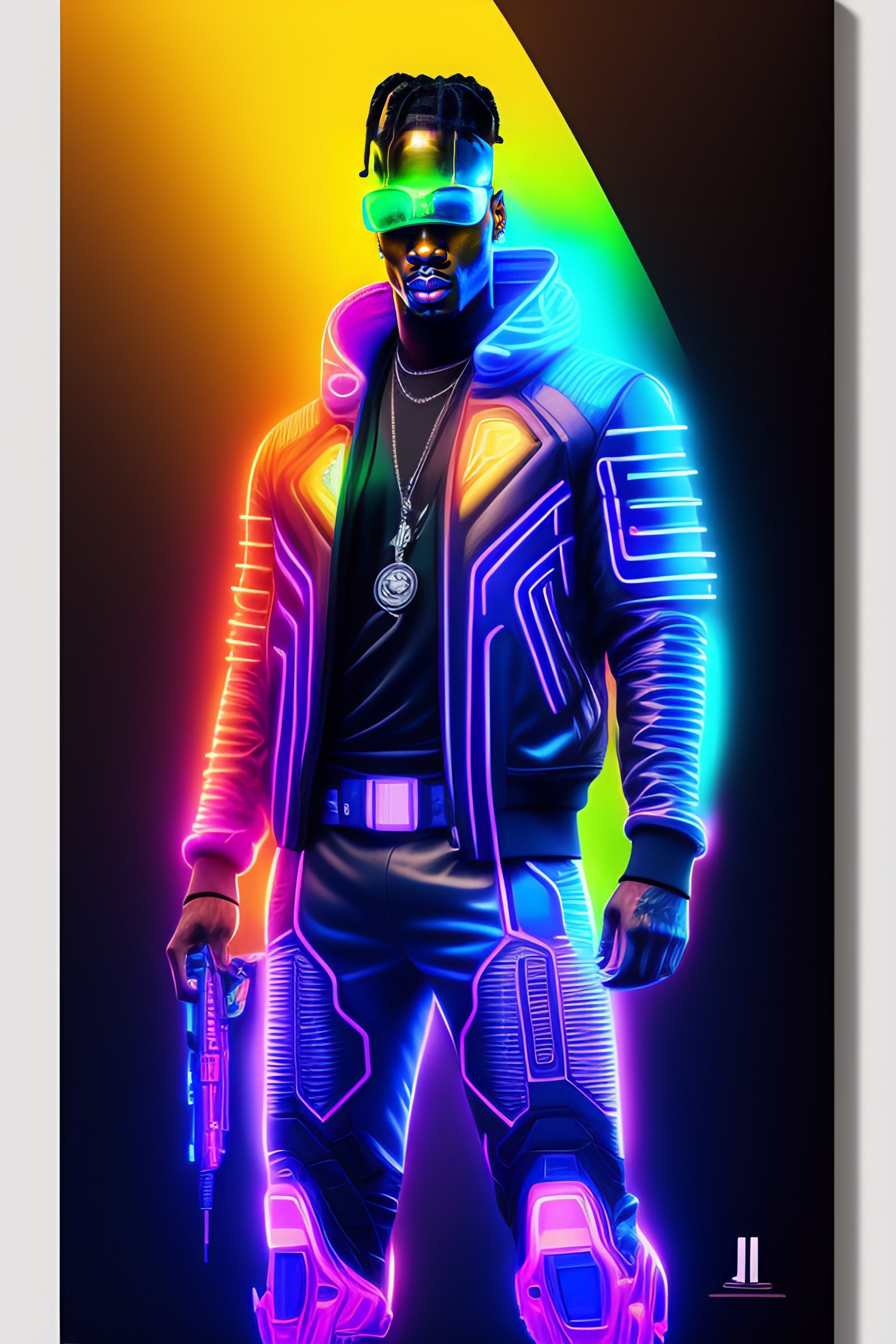 Lexica - Analog style of a Jordan 6 Travis Scott, neon futuristic ...