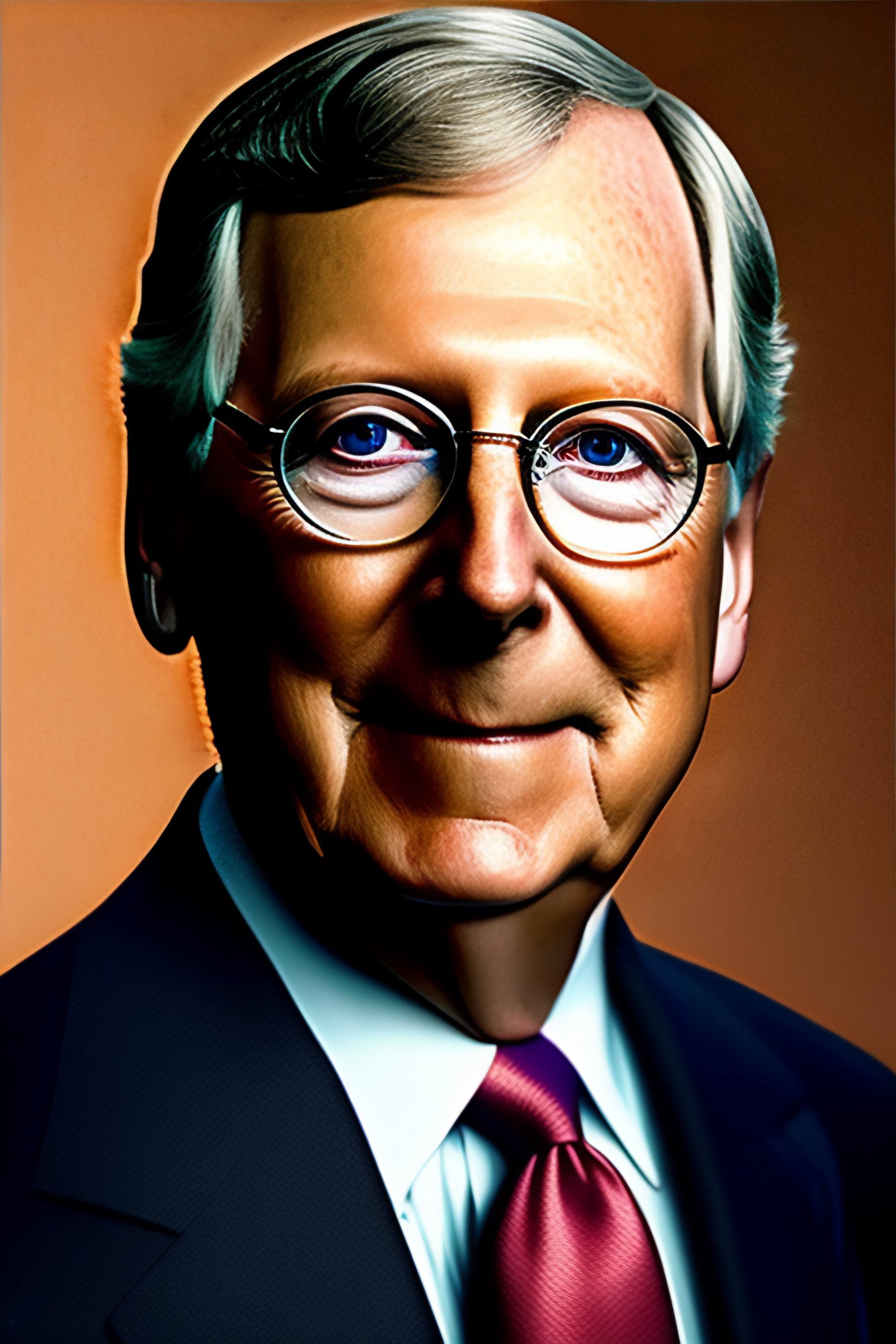 Lexica - Portrait of Mitch McConnell wearing a turtle shell