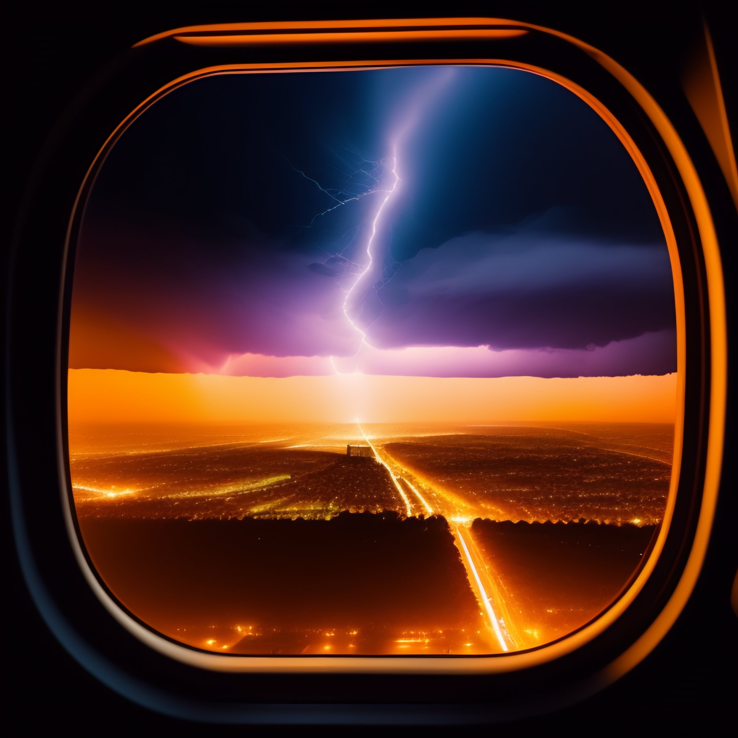 Lexica - Illustration of the view from a plane window with Eiffel tower ...