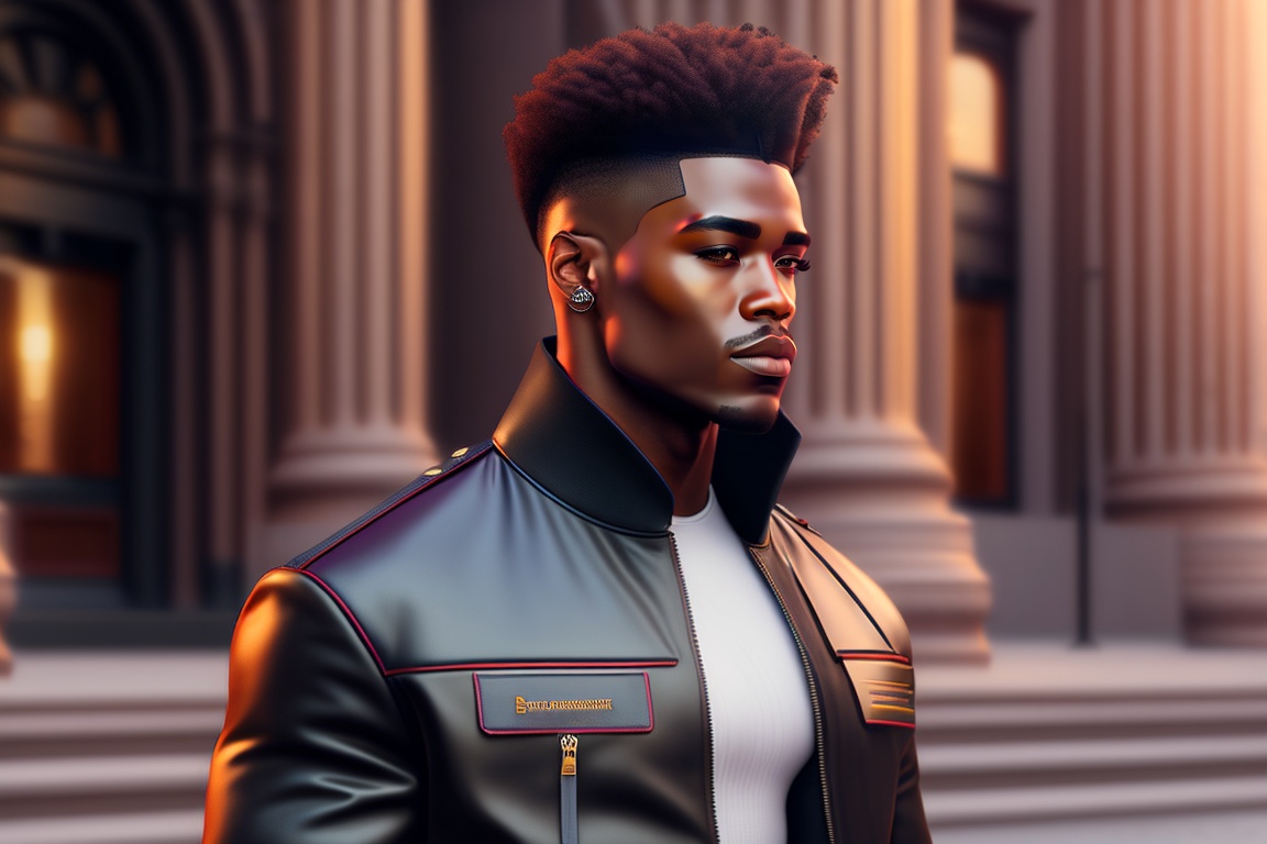 Lexica - 1980S BLACK MAN, FLAT TOP HAIR CUT WITH 19802 BLACK JACKET ...