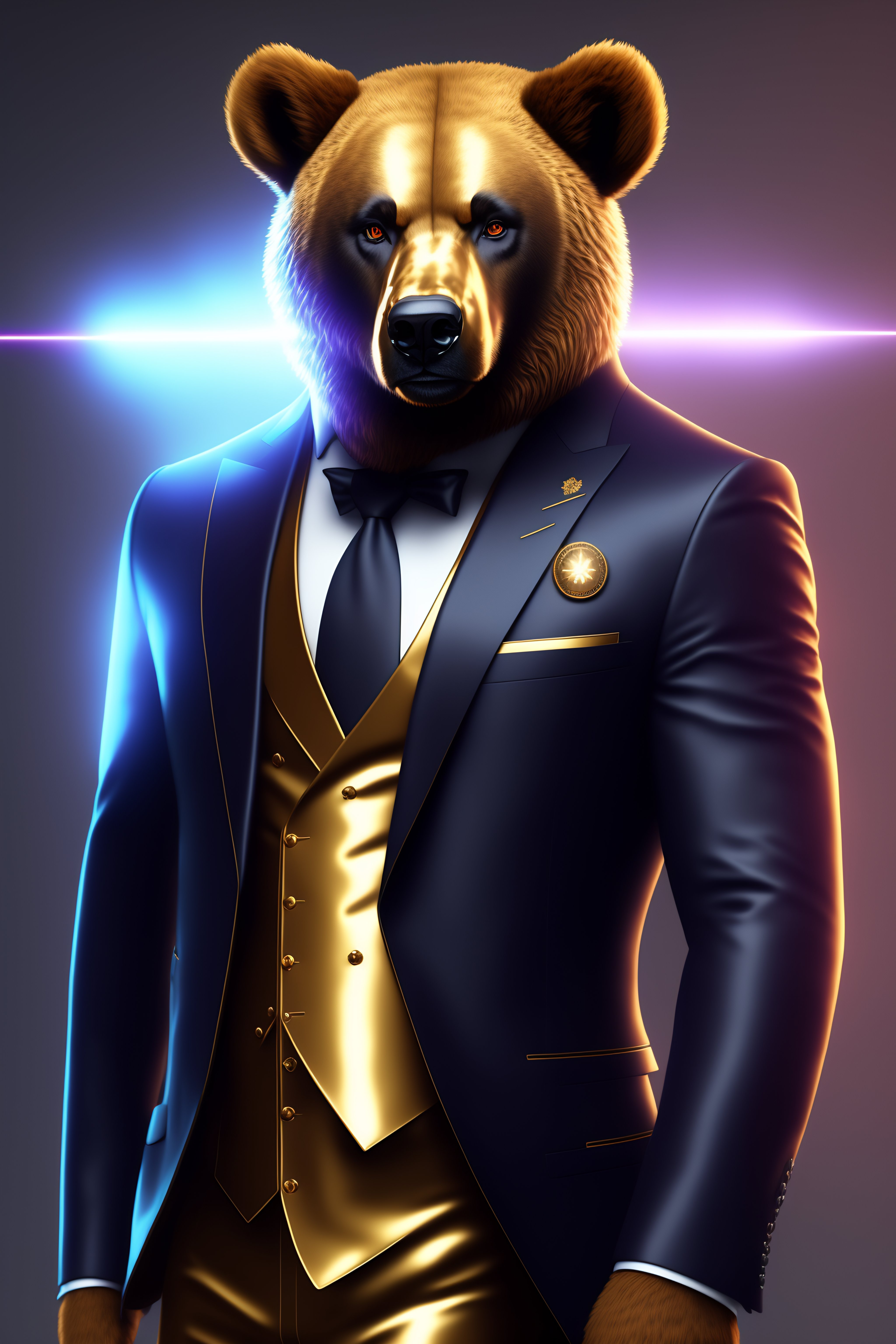 Lexica - Anthro furry humanoid grizzly borwn bear with bull horns ...