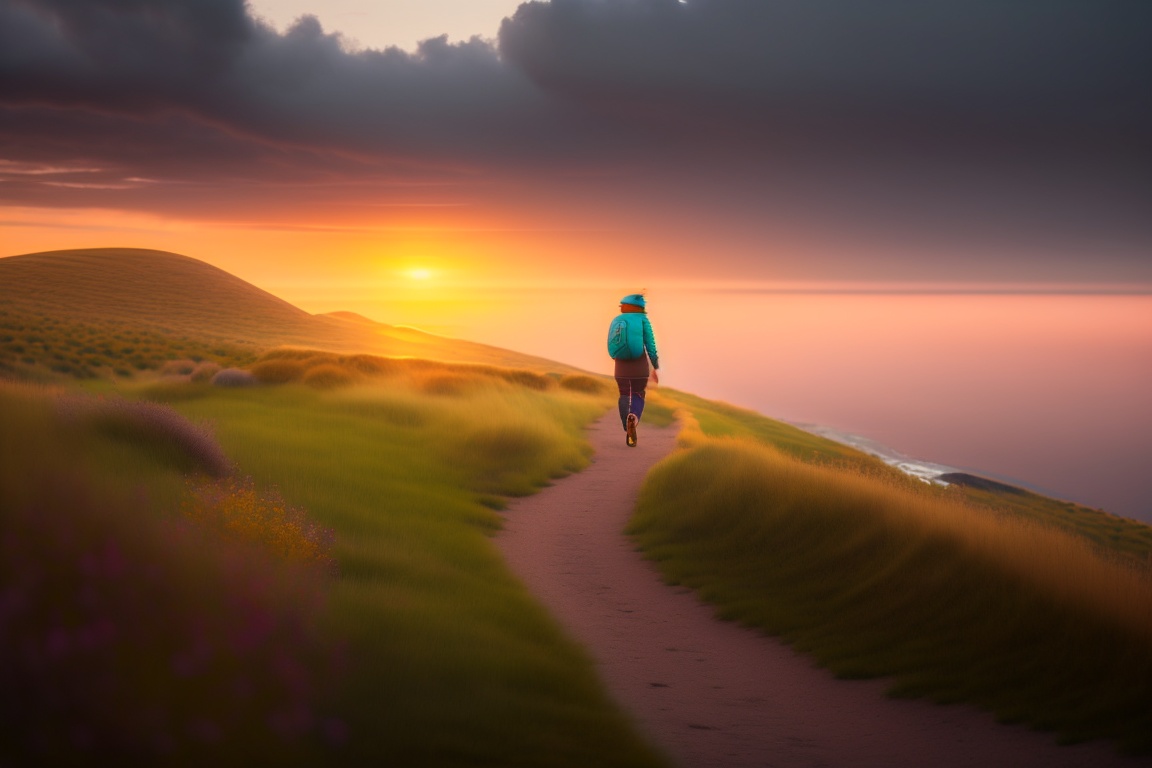 Lexica - Wide shots of Little walking through vast meadows, capturing ...