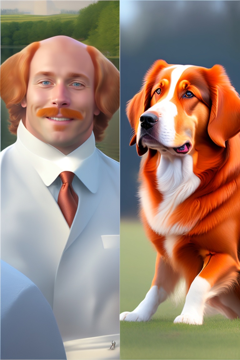 Lexica - Nova Scotia Duck Tolling Retriever dog with a human male look ...