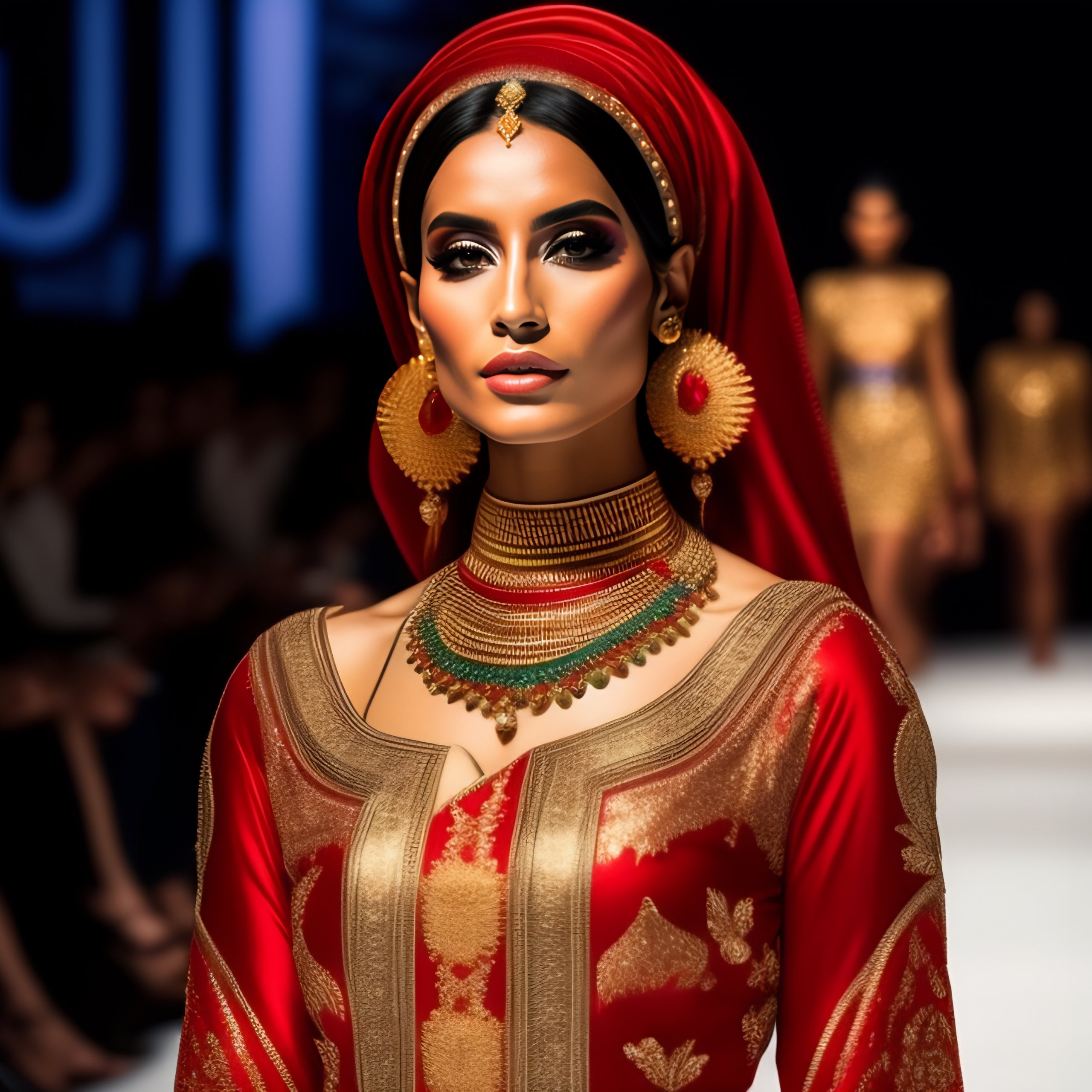 Lexica - El Mensi brand fashion show with EL MENSI writen in the font ...