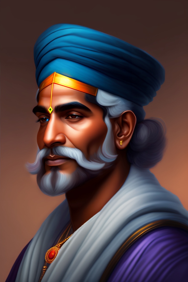 Lexica - Portrait of an ancient Hindu brahmin monk by Malika Favre ...