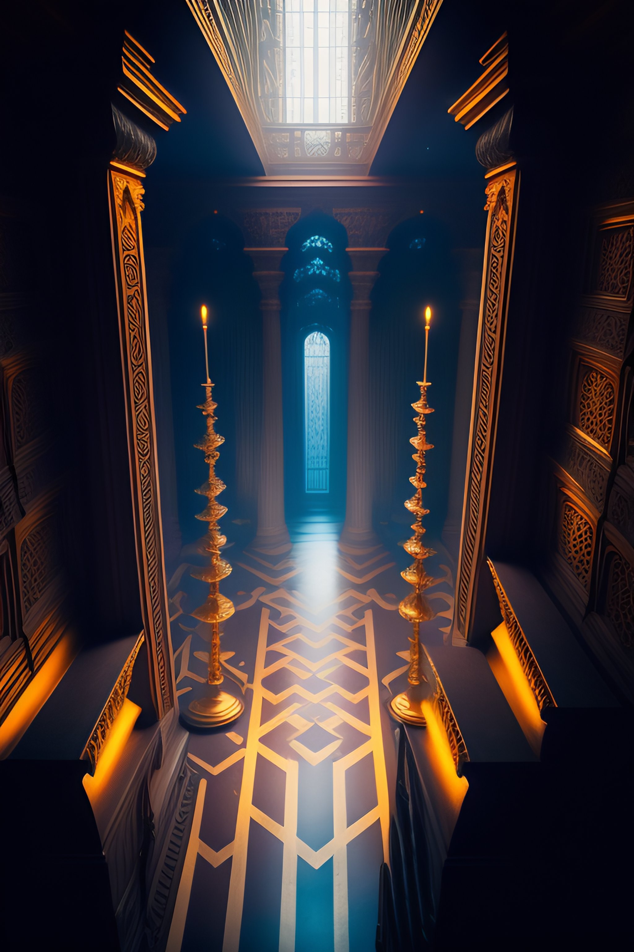 Lexica - Inifinite maze seen from above, dark moody atmosphere, alien ...