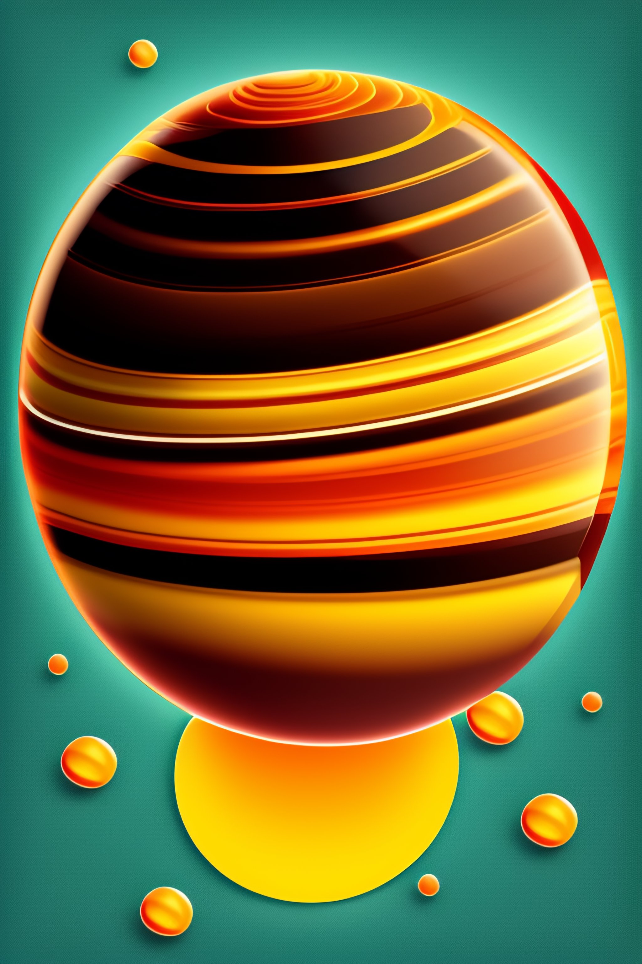 Lexica - Saturn planet chocolate candy vector illustration