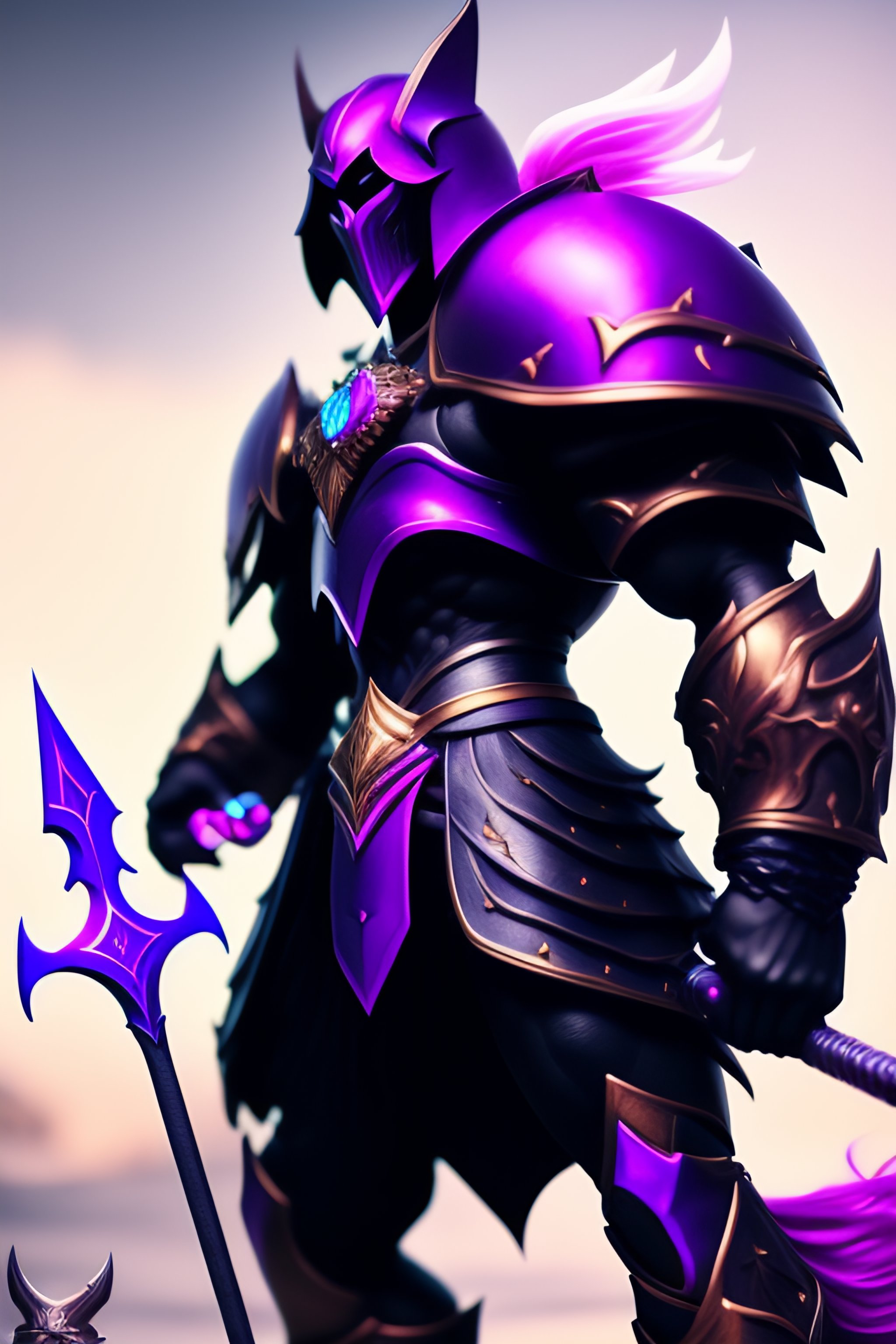 Lexica - Mordekaiser from League of Legends using dark armor, using ...