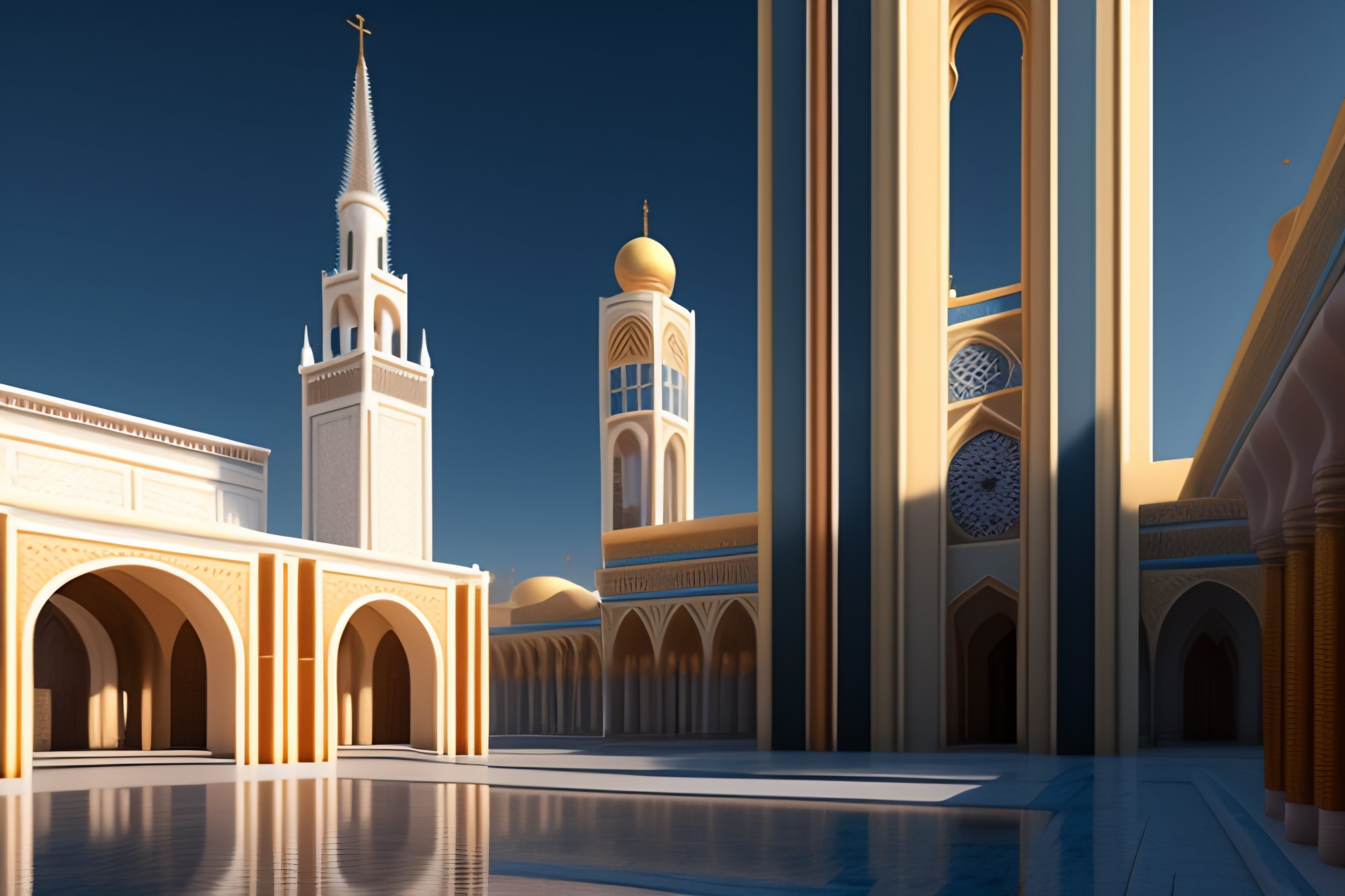 Lexica - A realistic Tunisia cityspace with many high towers, buildings ...