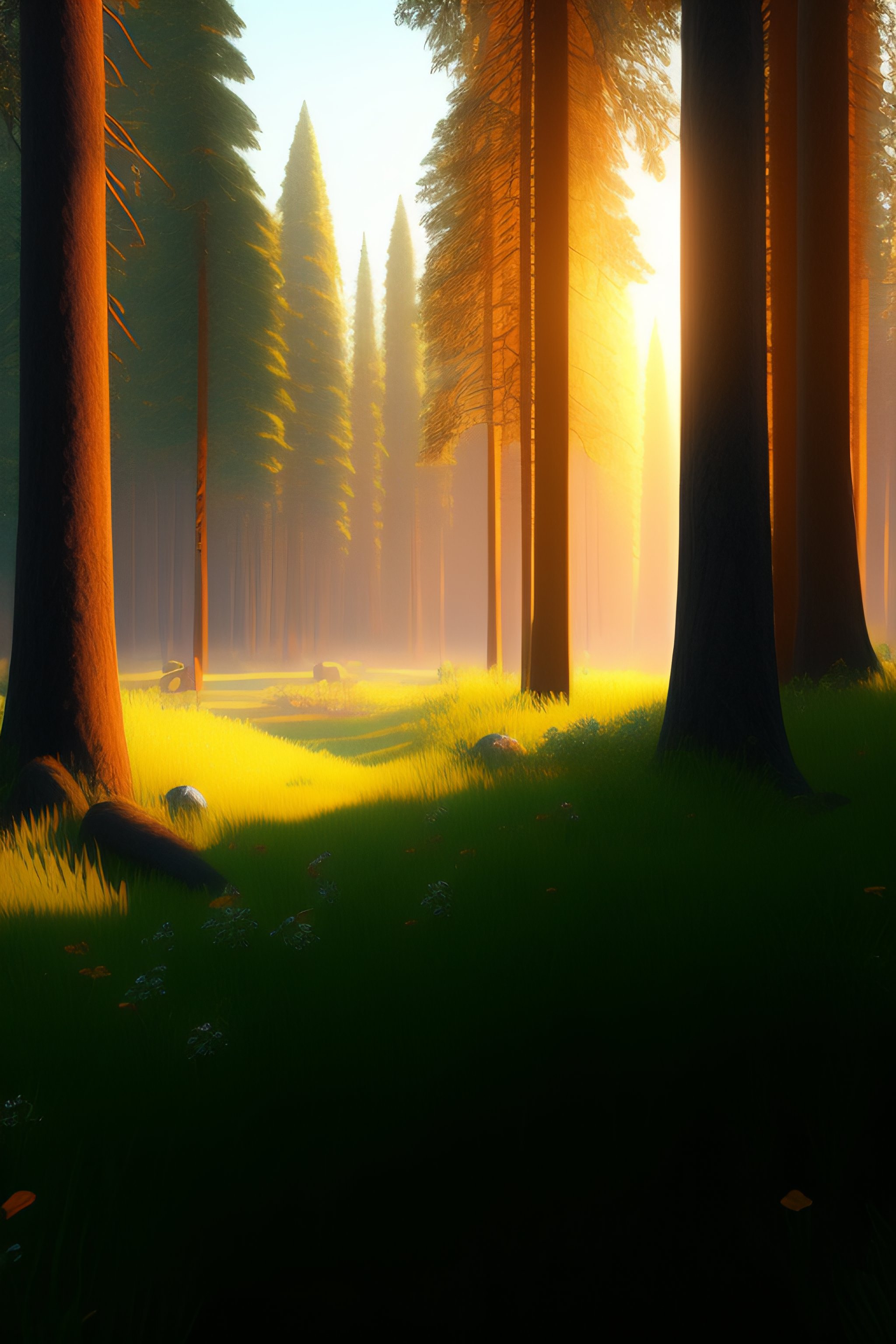 Lexica - Pain forest, Green grass, Shishkin style, 4k, oil painting ...