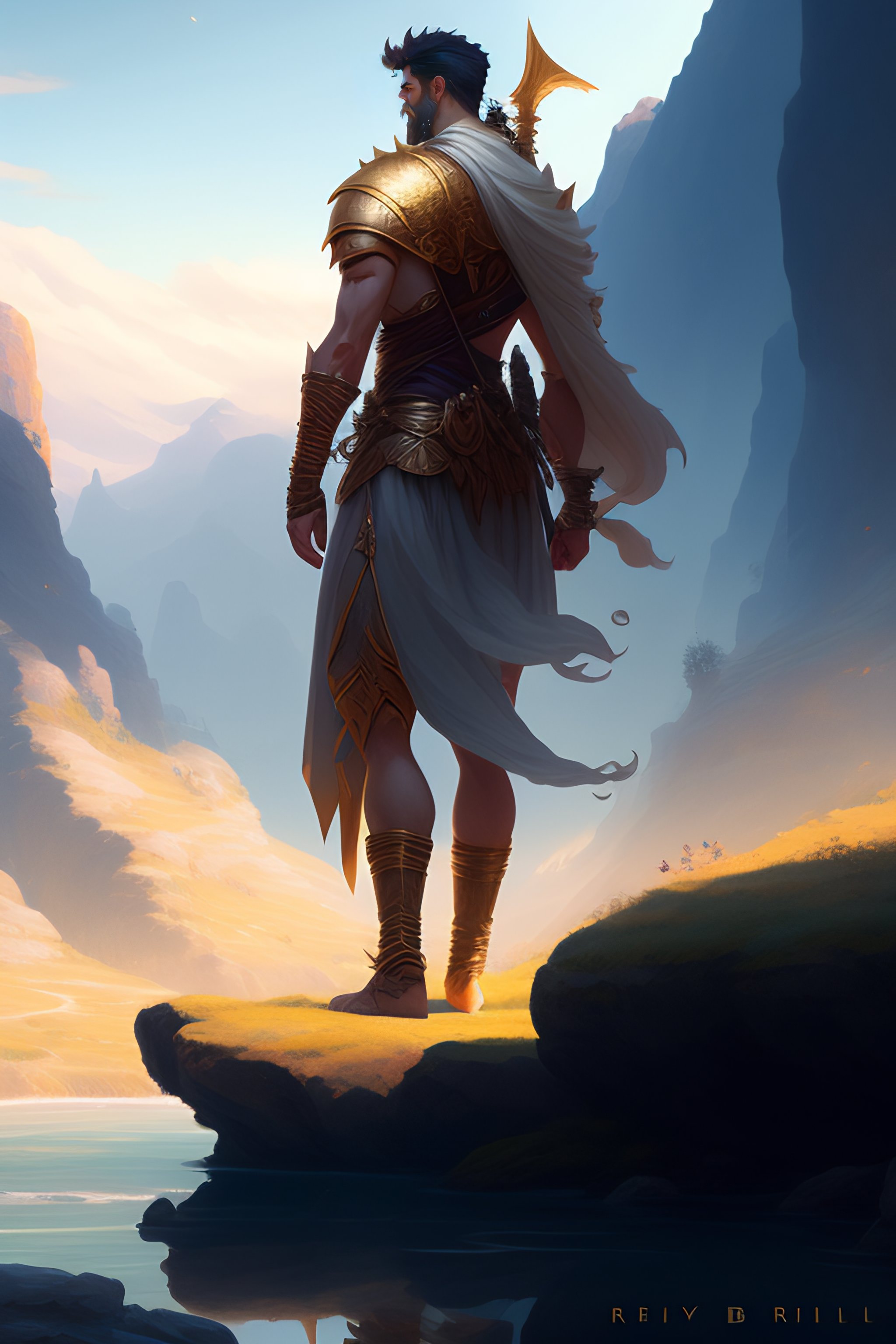 Lexica - Highly detailed full body of geral de rivia Greek mythology ...