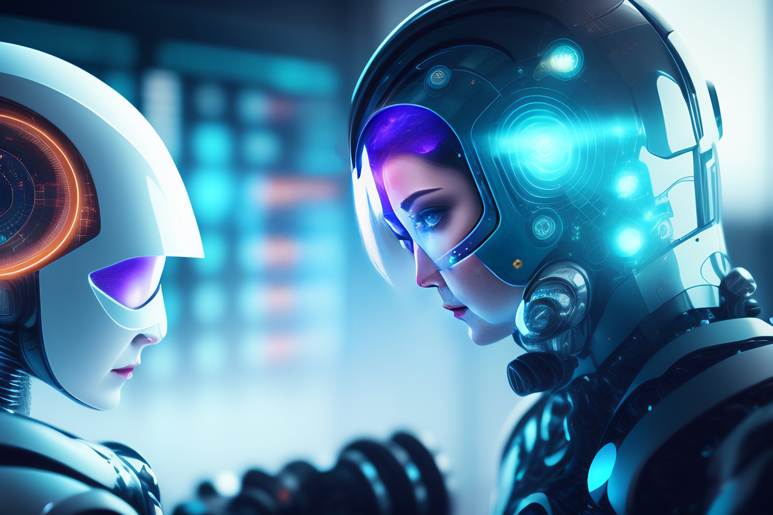 Lexica - Imagine a futuristic business landscape where artificial ...