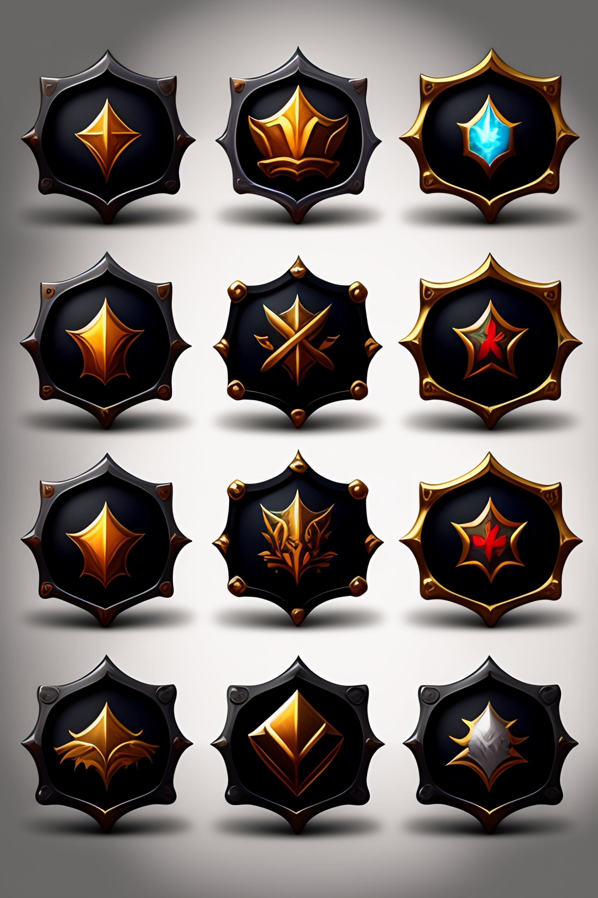 Lexica - Moba skill icons, hand painted, dark fantasy, high contrast, hd