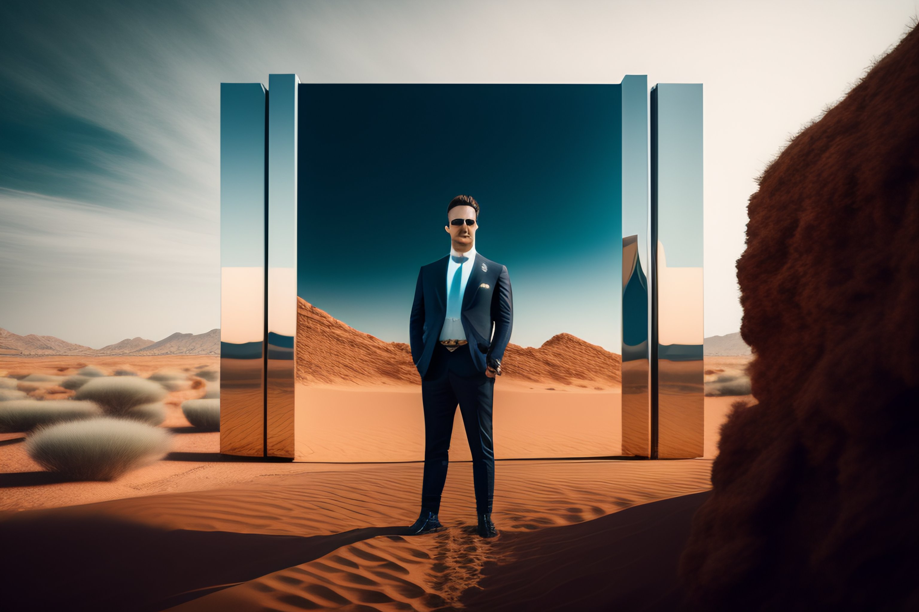 Lexica - Elon Musk Ultra hd! editorial, chrome, structured outfit ...