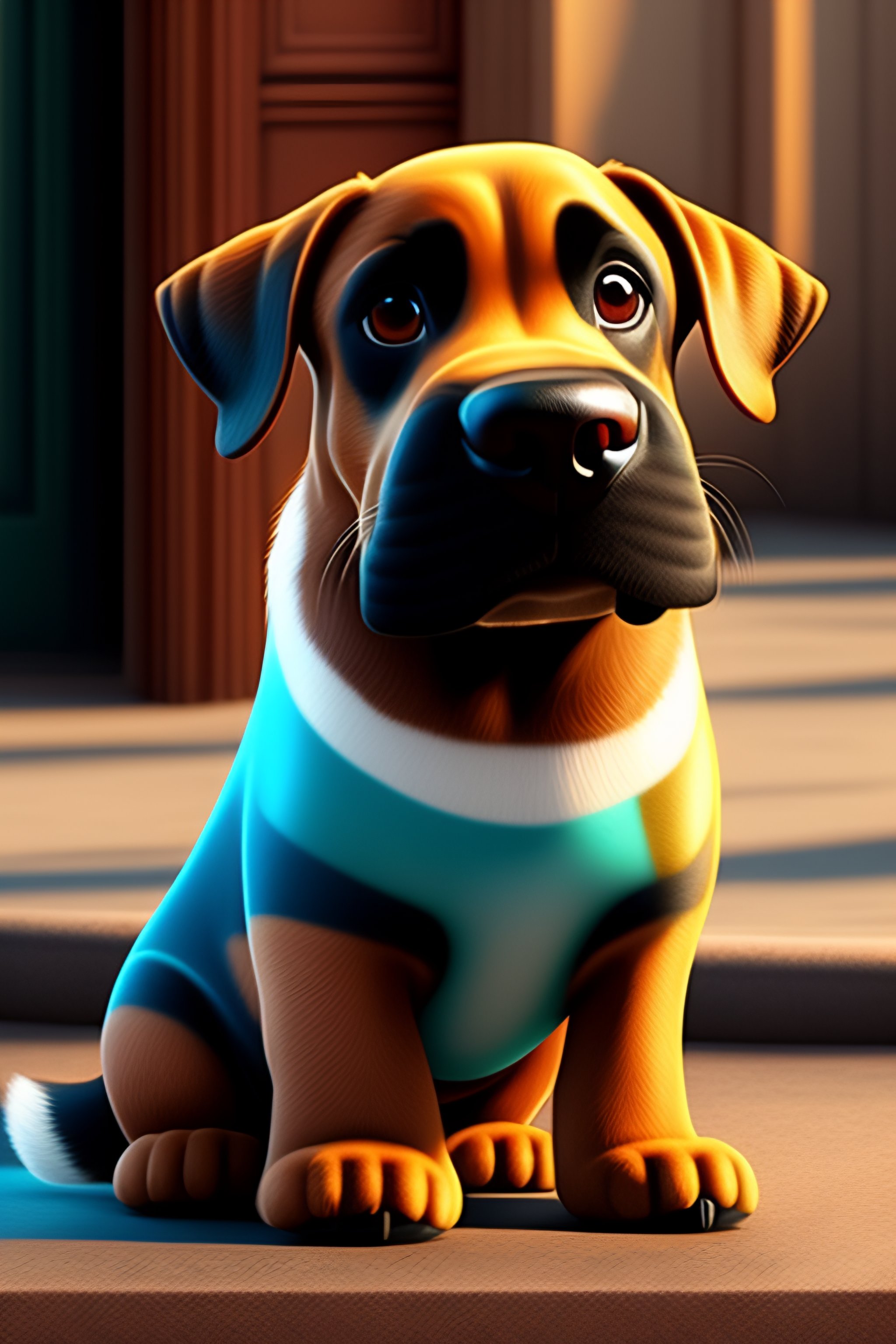 Lexica - Dog, pixar style, animals in the streets rio de janeiro, porto ...