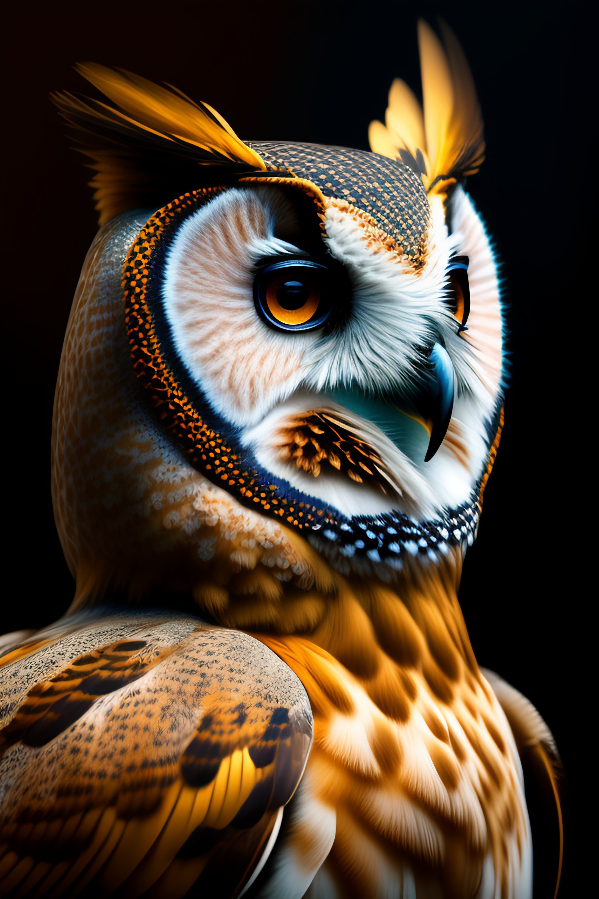 Lexica - Owl, king, crown, masterpiece, 8k,