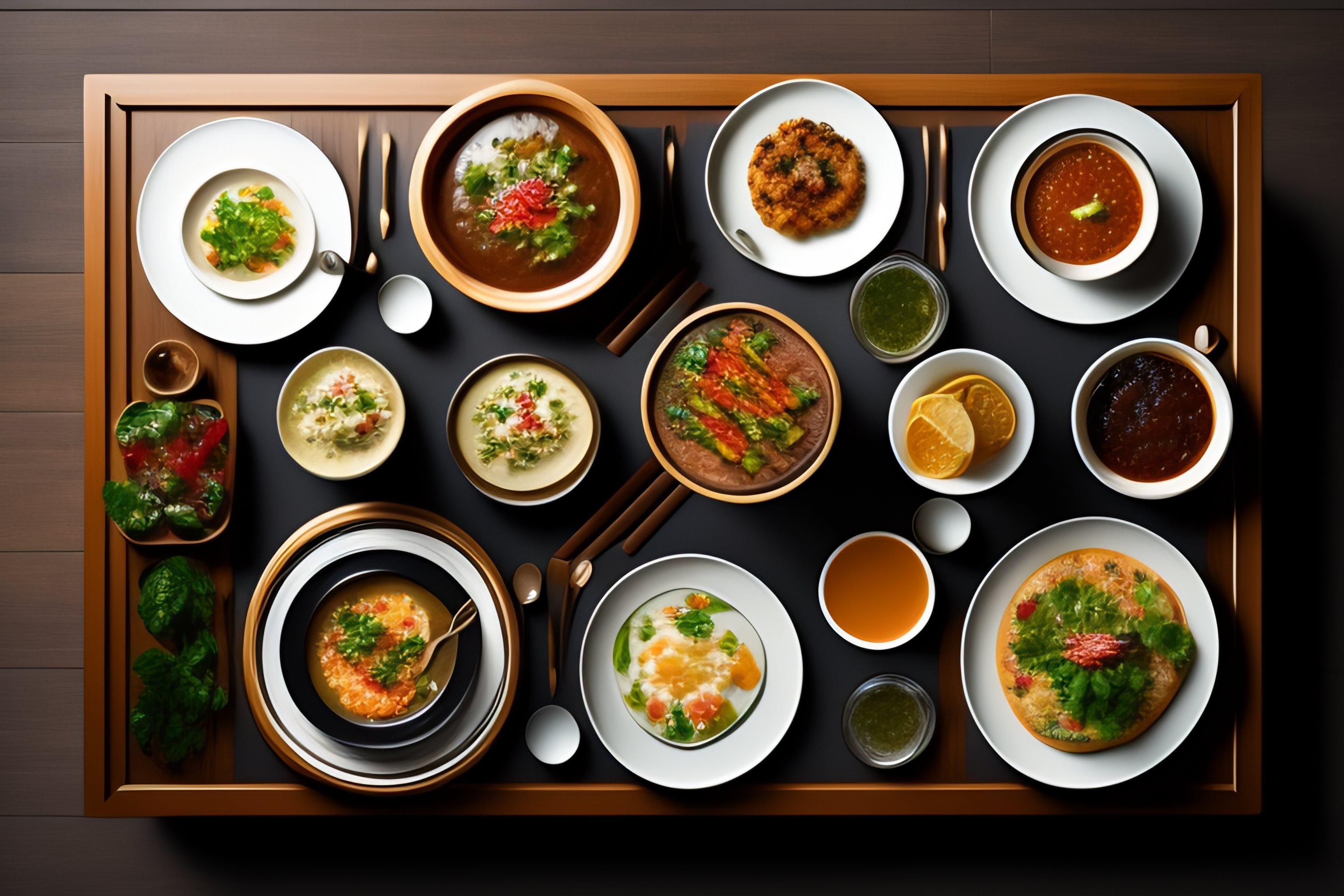 Lexica - Top view table full of delicious food