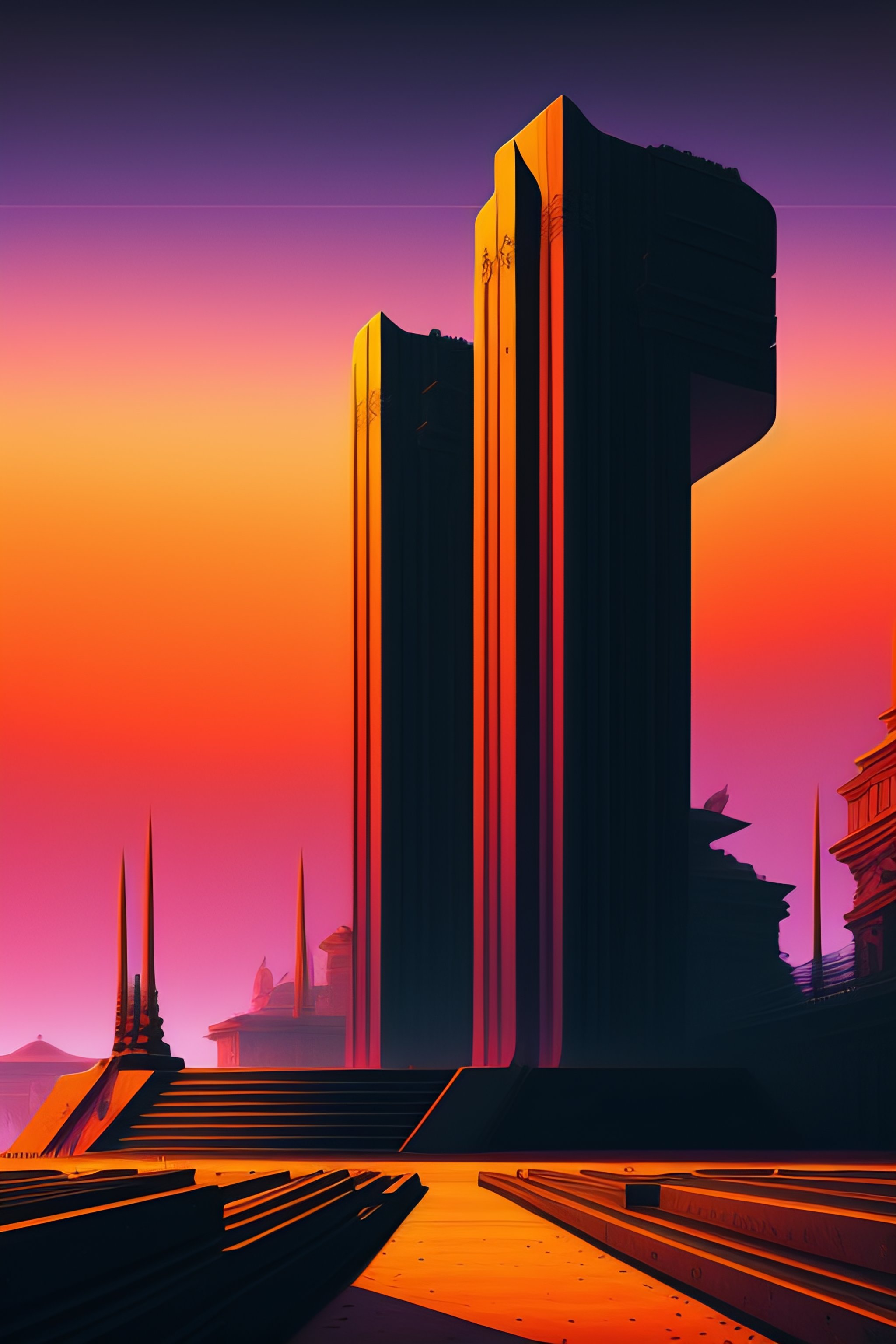 Lexica - Rome cyberpunk coliseum matte lo-fi illustration wood space ...