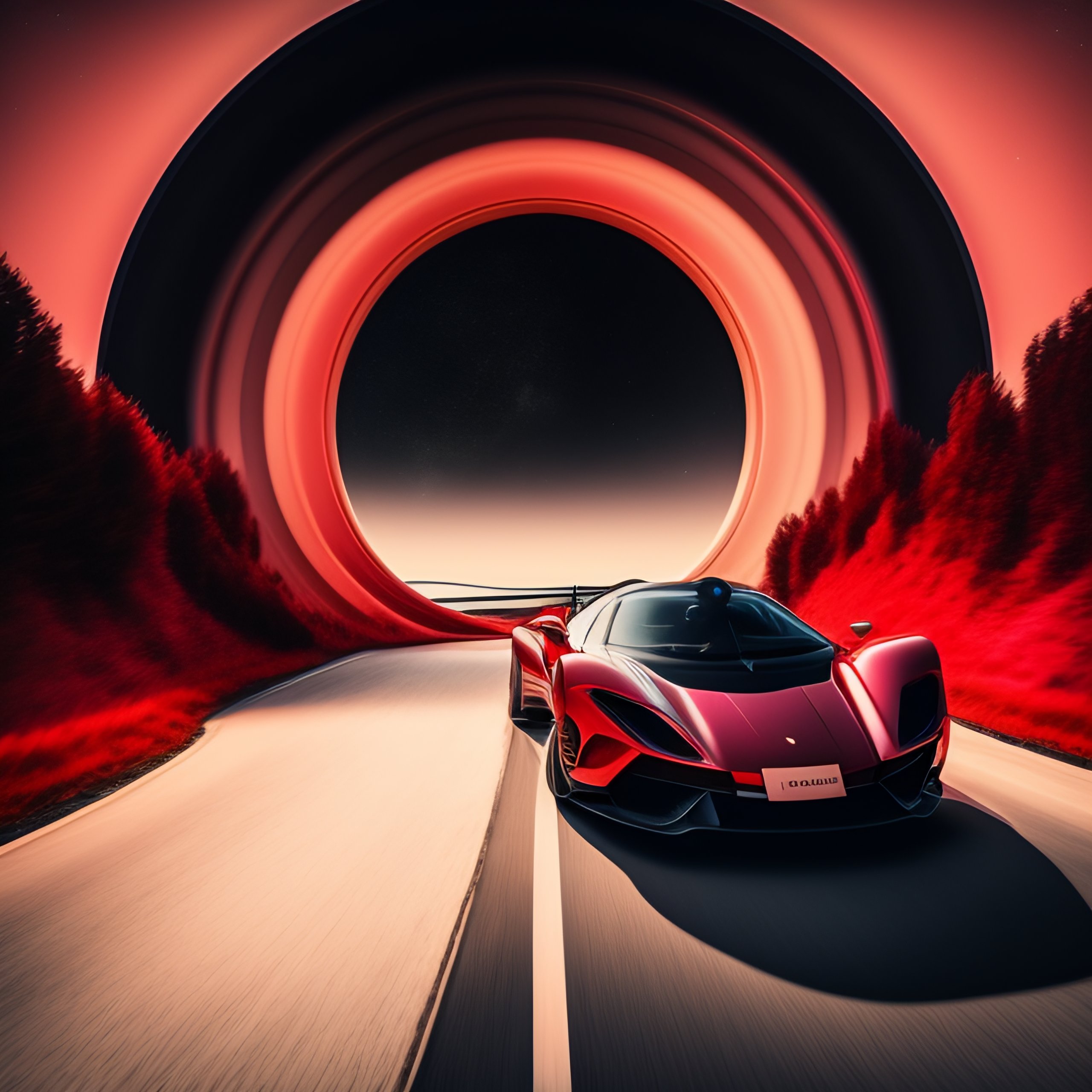 Lexica - Liminal. minimalist art. grainy photo of a vintage red ...