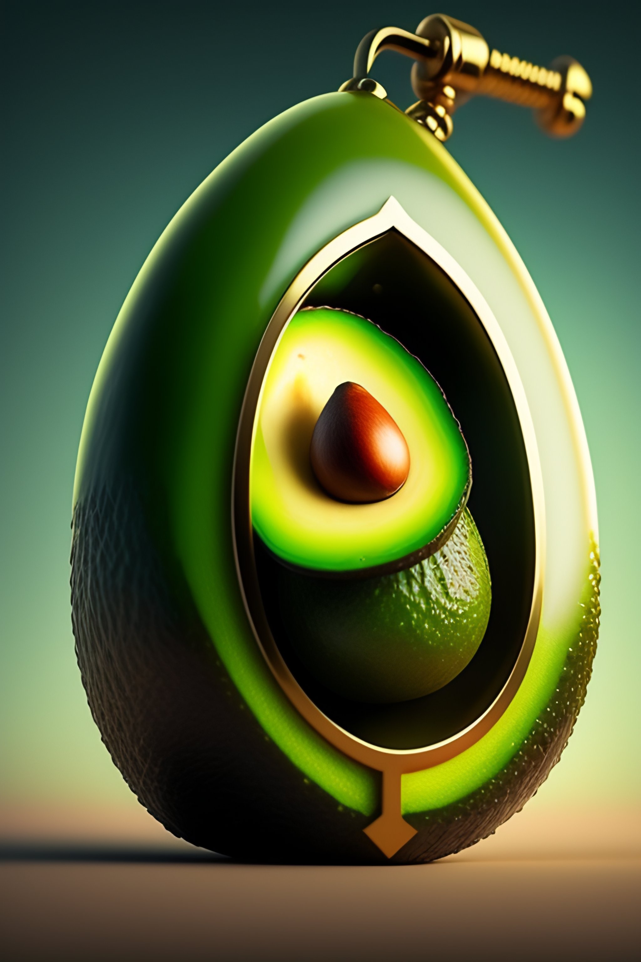 Lexica - Avocado the warrior with a sword and a shield