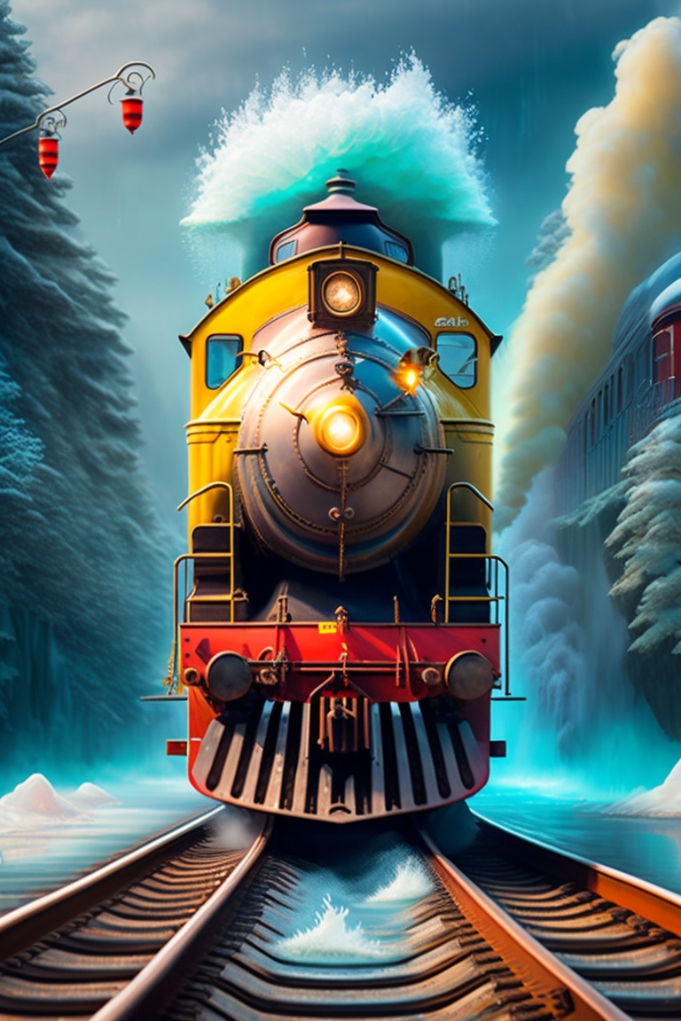 Train Painting Surreal