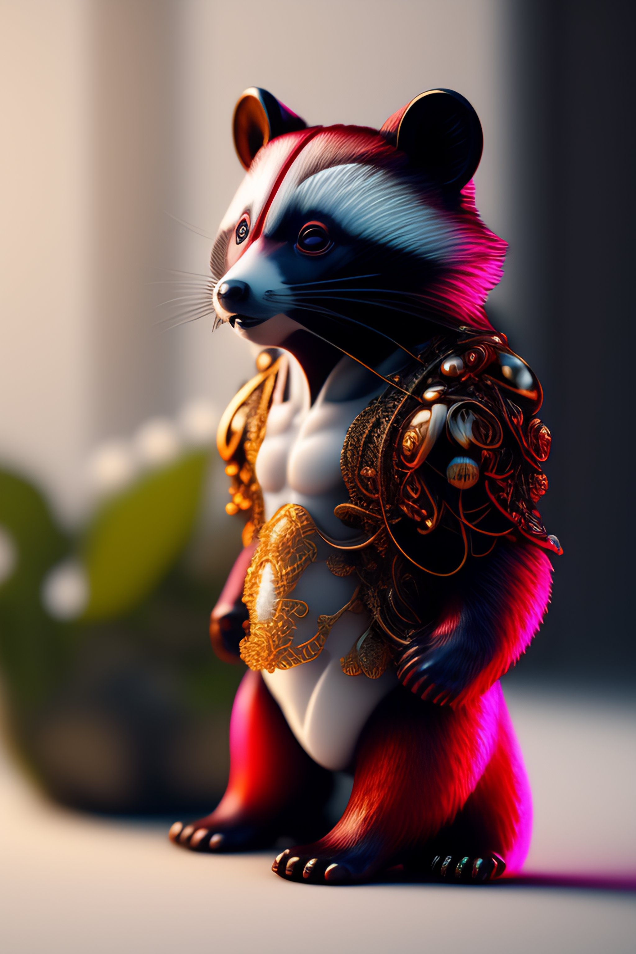 Lexica - Complex 3d render ultra detailed of a male death tanuki ...