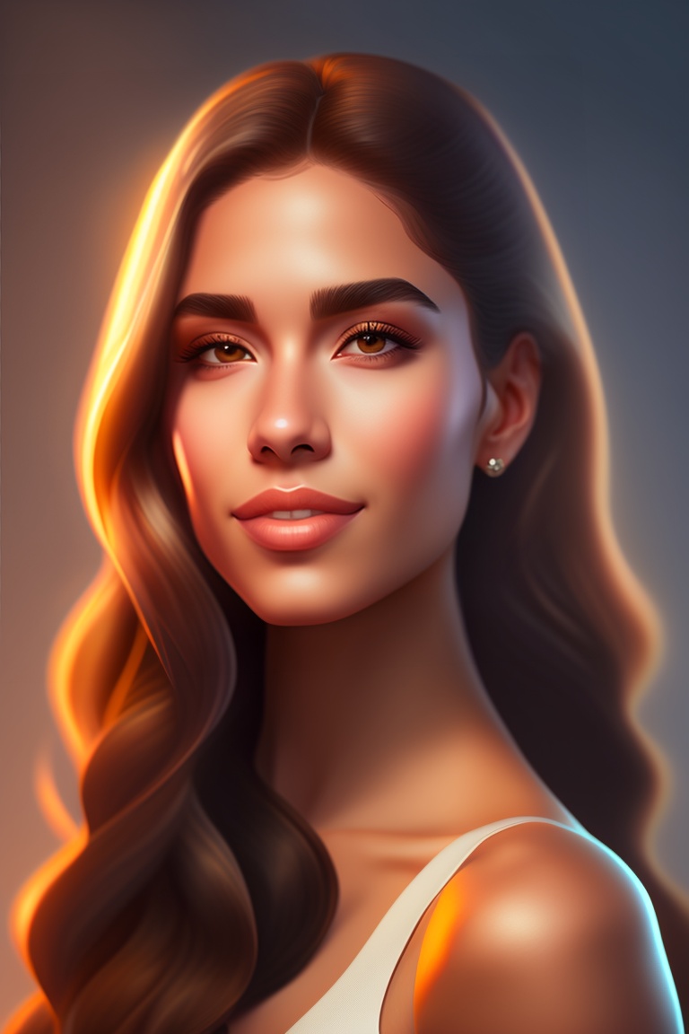 Lexica - Portrait of a gorgeous Latina young woman, illustration, au ...