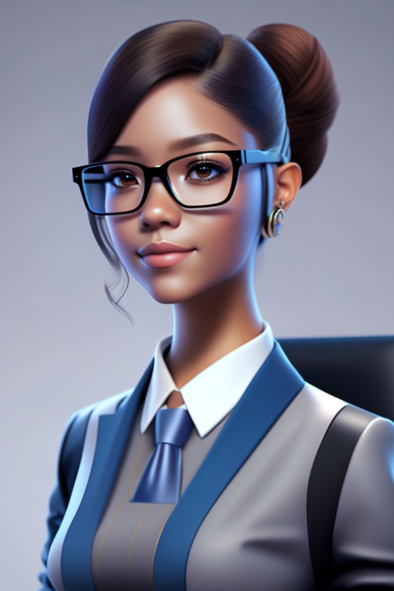 Lexica - 28 teenage tech girl with wear glass and suit, 8k 3d animated ...