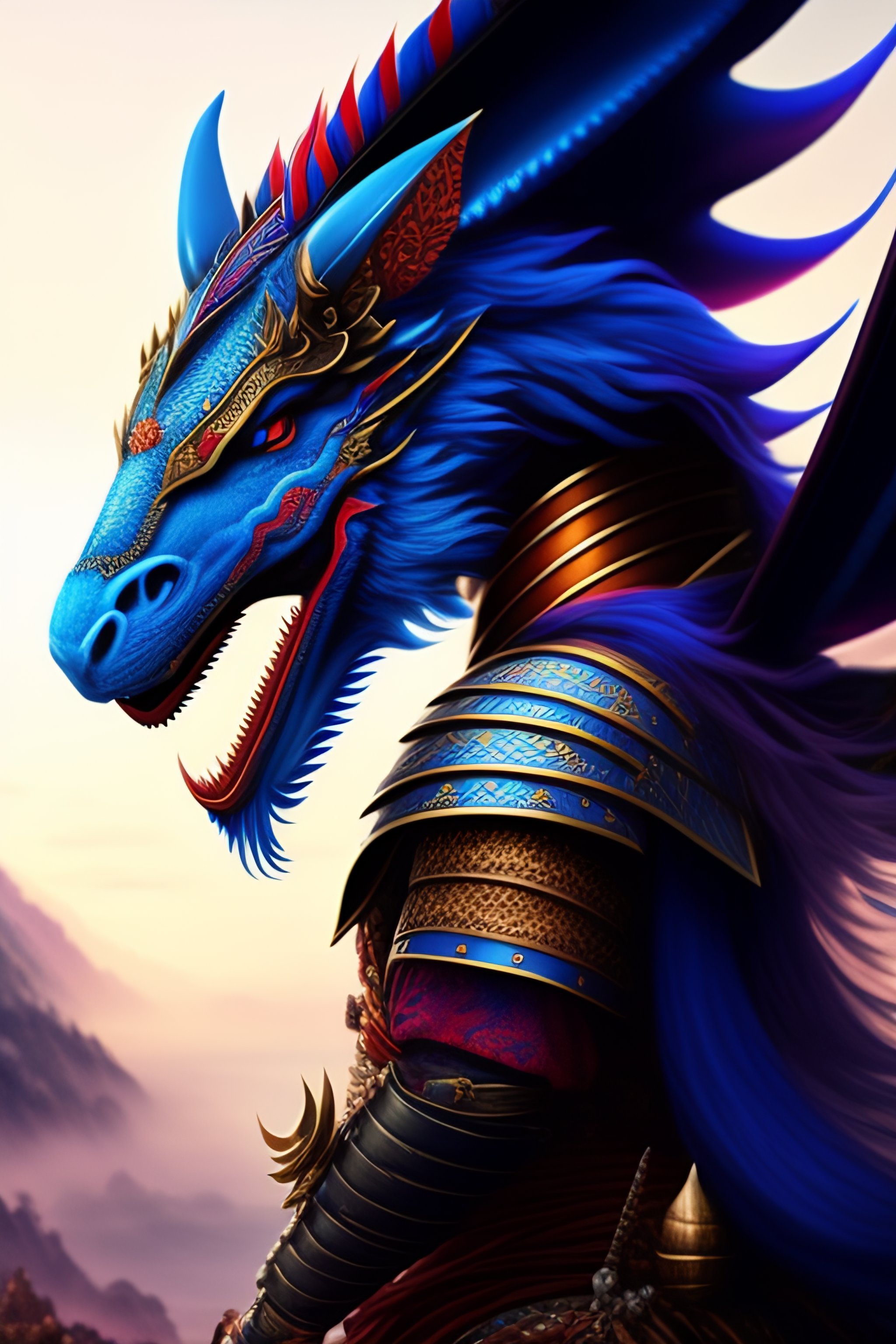 Blue Dragon Flying