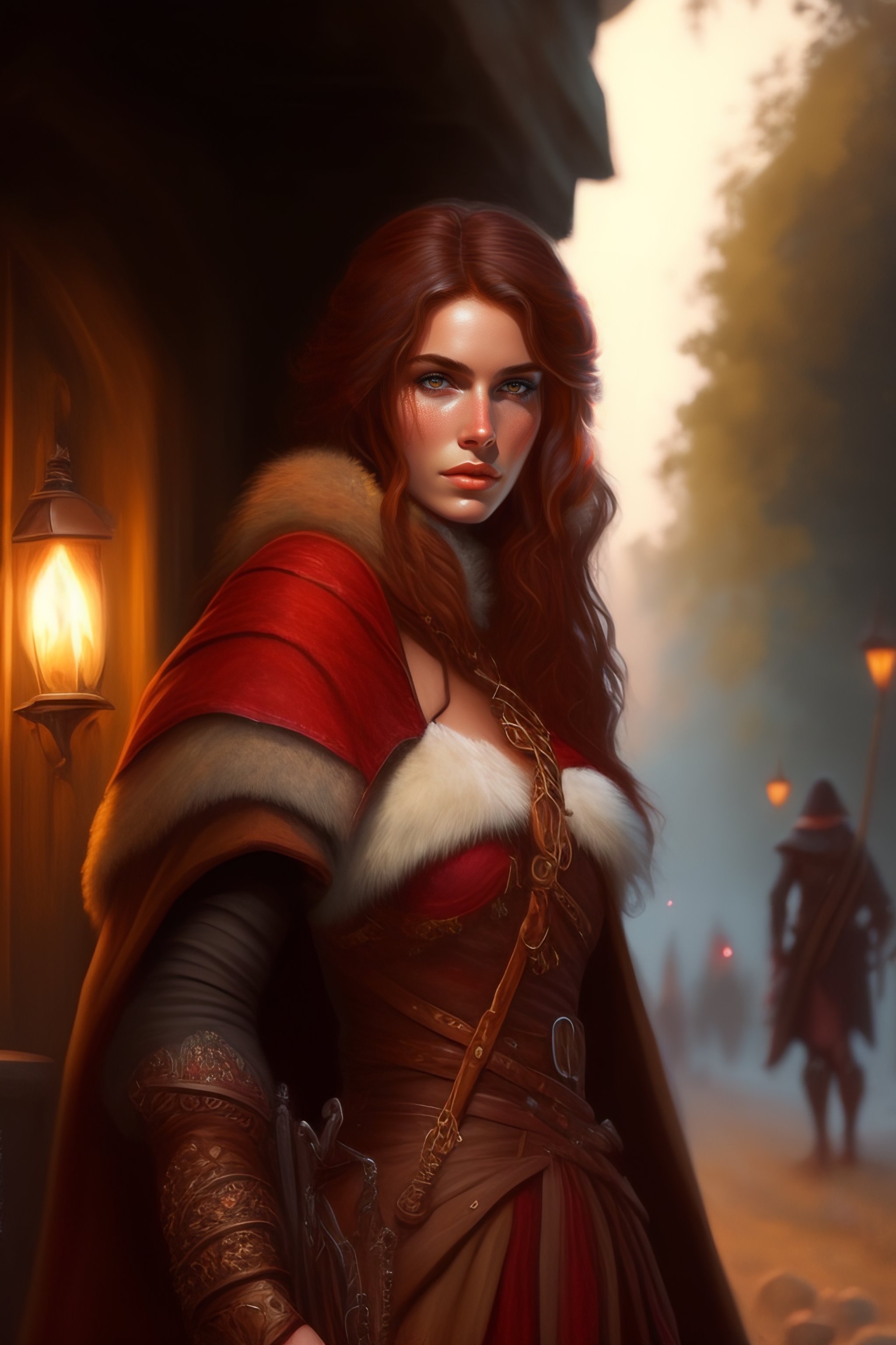 Lexica - A full body portrait of a beautiful medieval female blind pulp ...