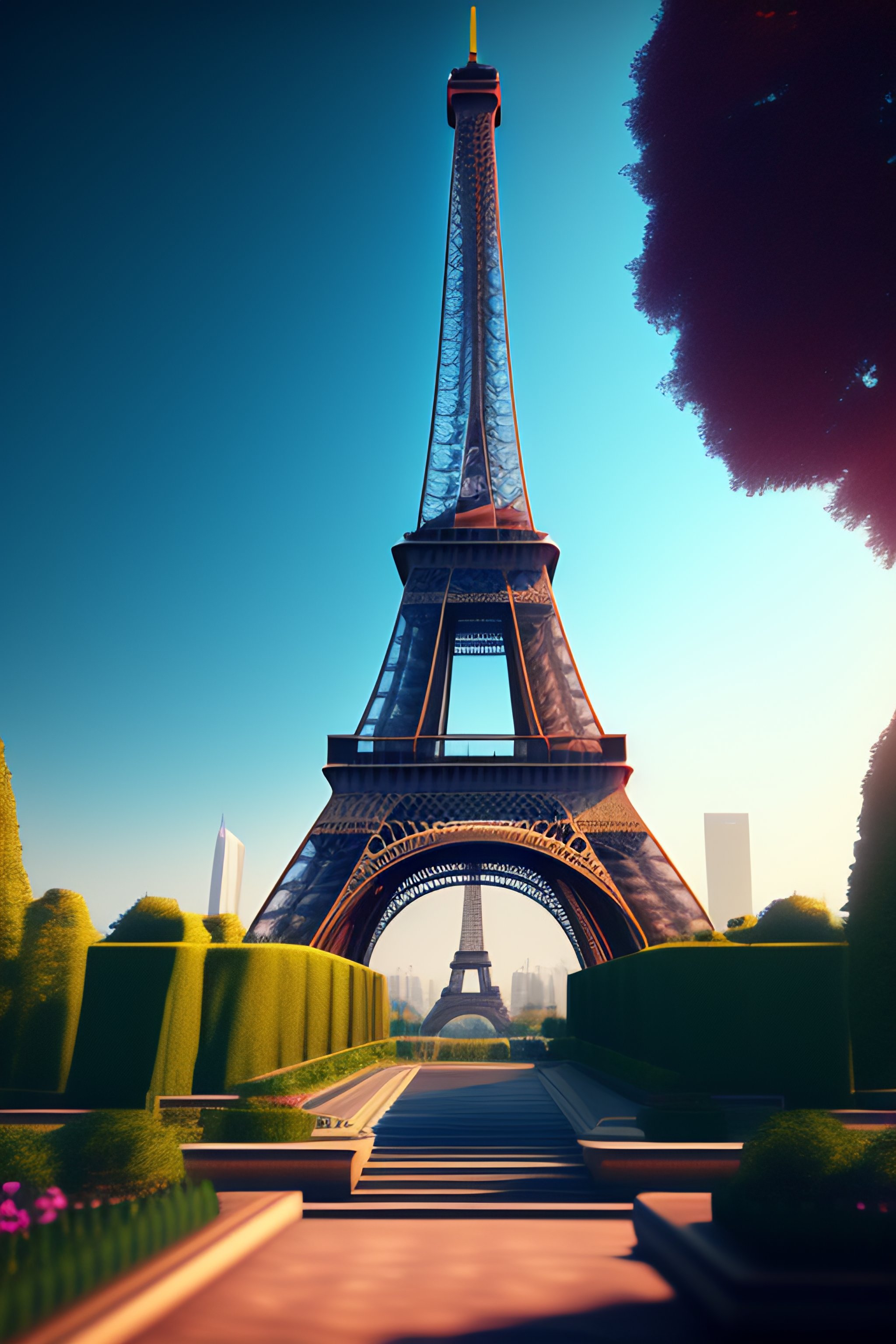 Lexica - A detailed portrait of Eiffel Tower , unreal engine 5 rendered, incredibly detailed and ...