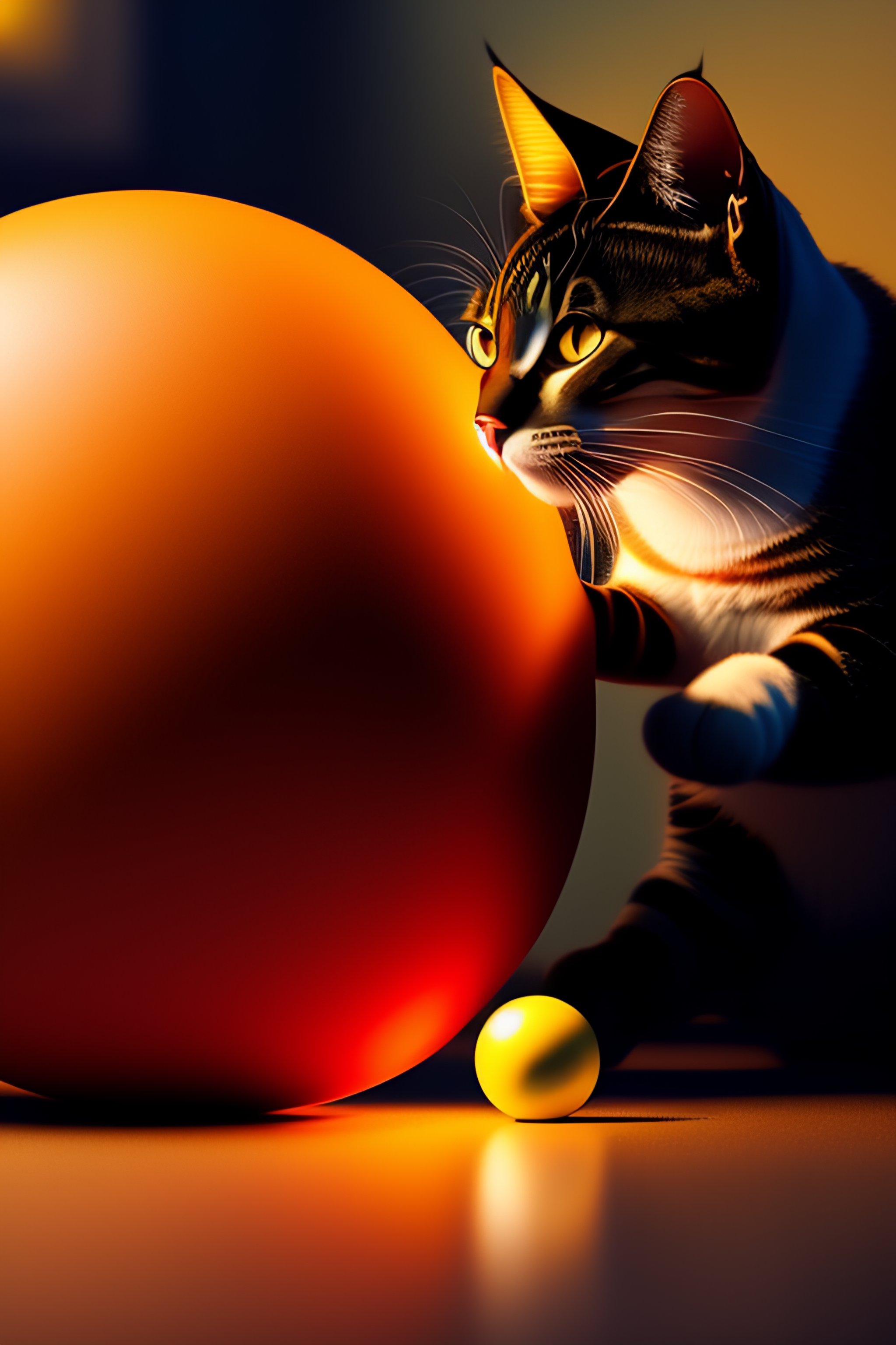 Lexica - Two cats playing with a ball, DreamWorks animation, beauty ...