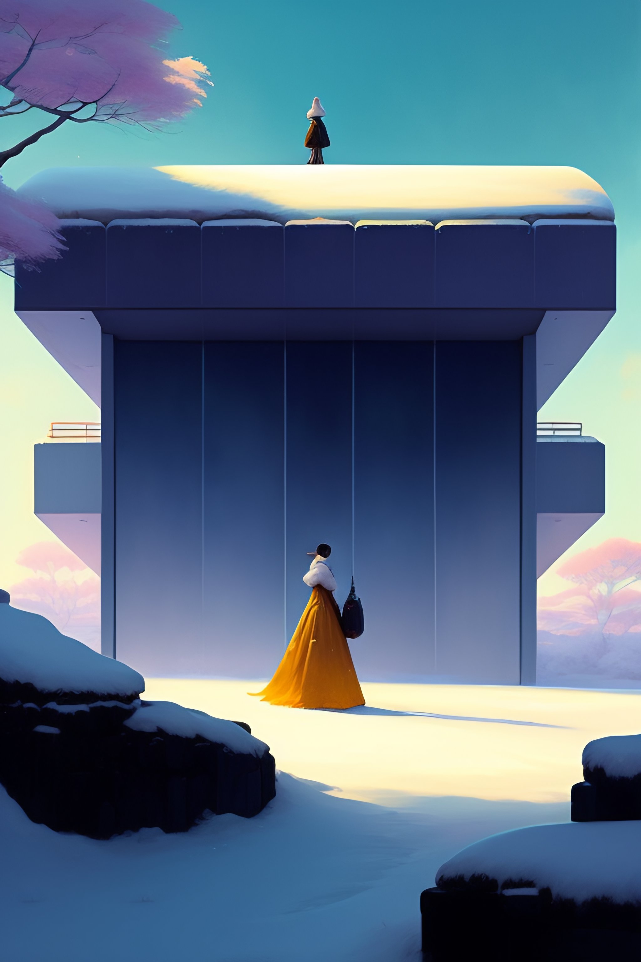 Lexica - Frozen love. brutalist fantasy, rule of thirds golden ratio ...