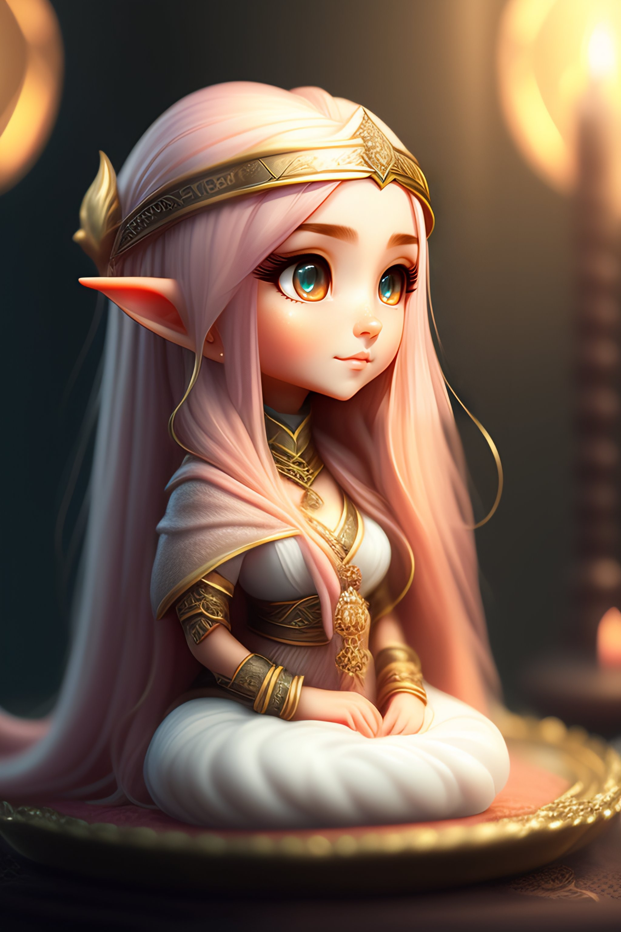 Lexica - Comfy elvish chibi goddess